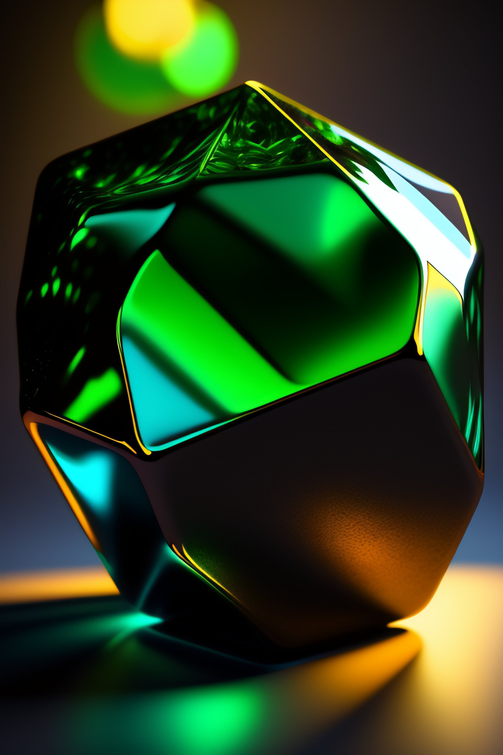 Lexica - A perfect photorealistic render of a metallic crystalline ...