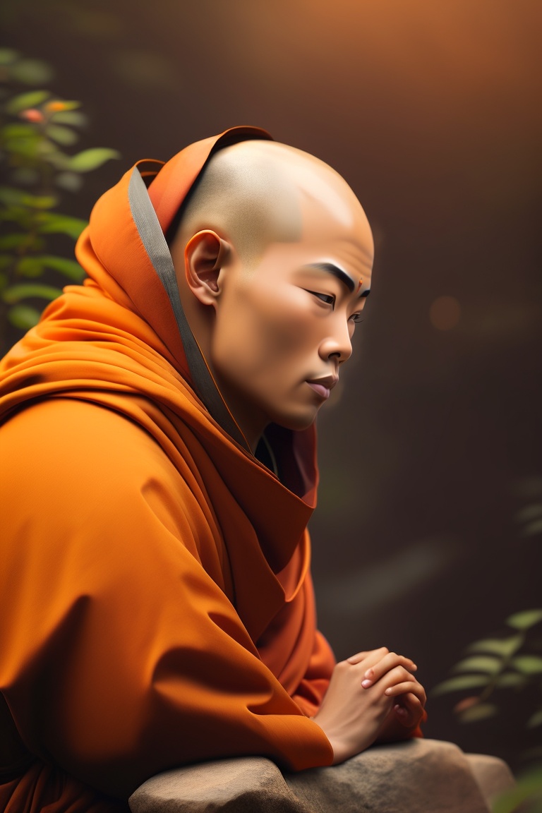 Lexica - "Create an image that portrays the serene and enlightened ...