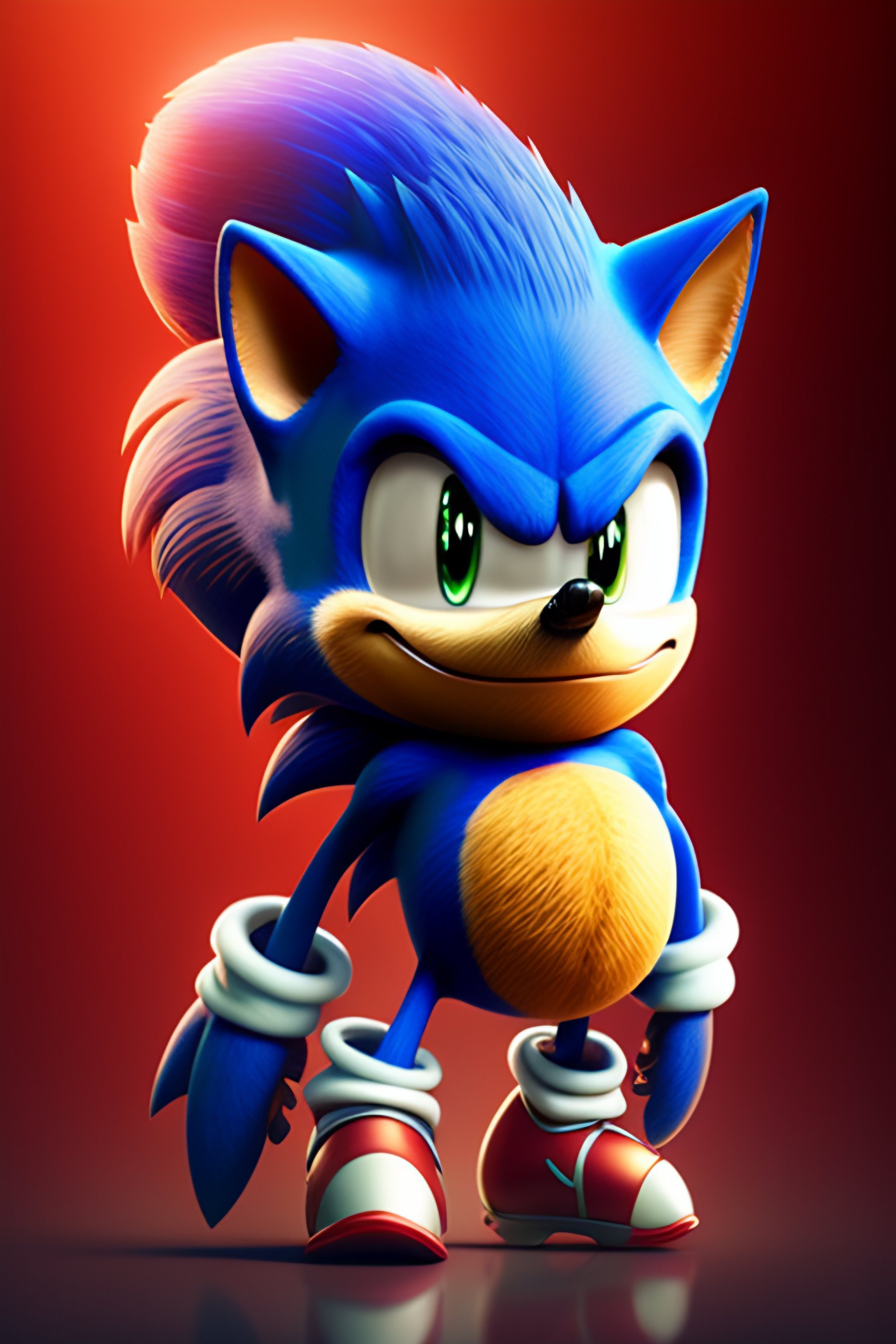 Lexica - Sonic the hedgehog wearing a ladybug costume