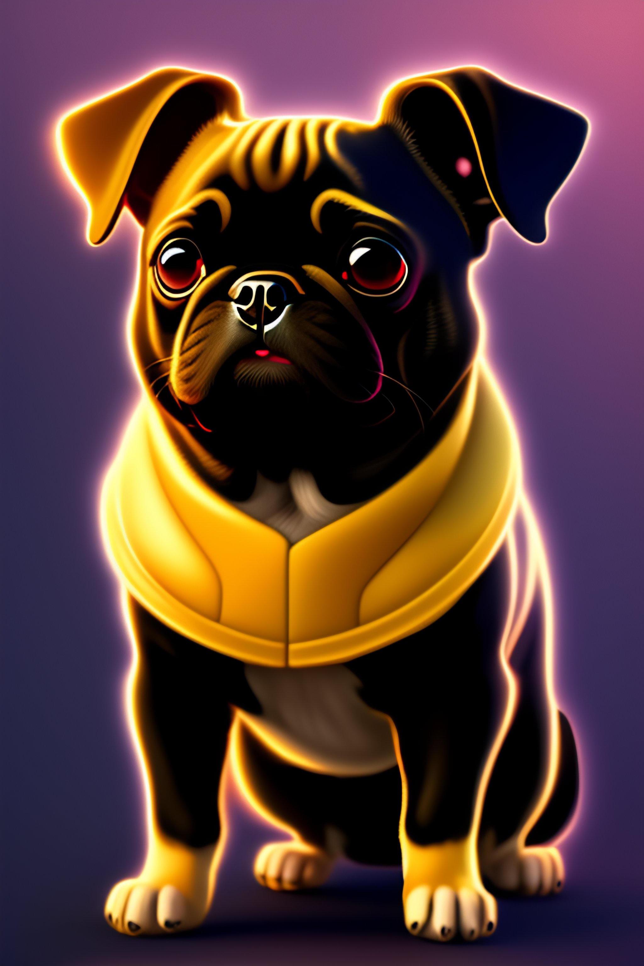 Lexica - Black Pug, Anime style, Fullbody, with tuty name