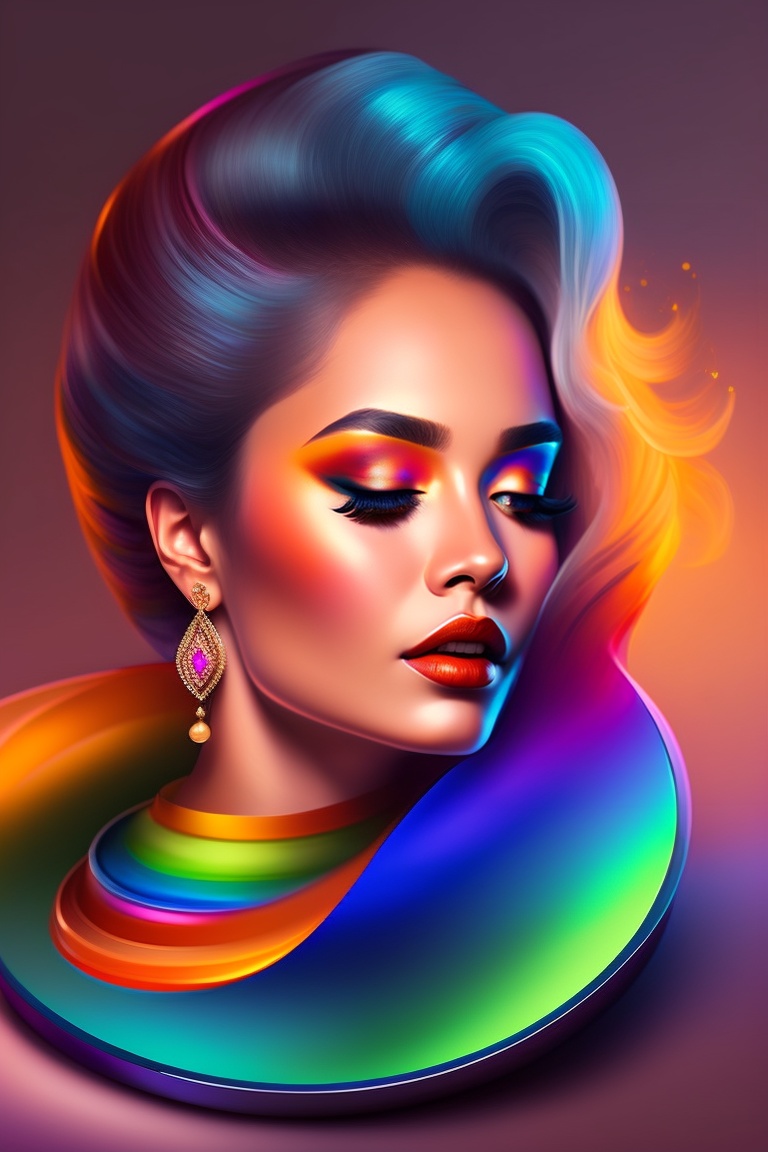 Lexica - N a vibrant studio, an artistically inclined woman is ...