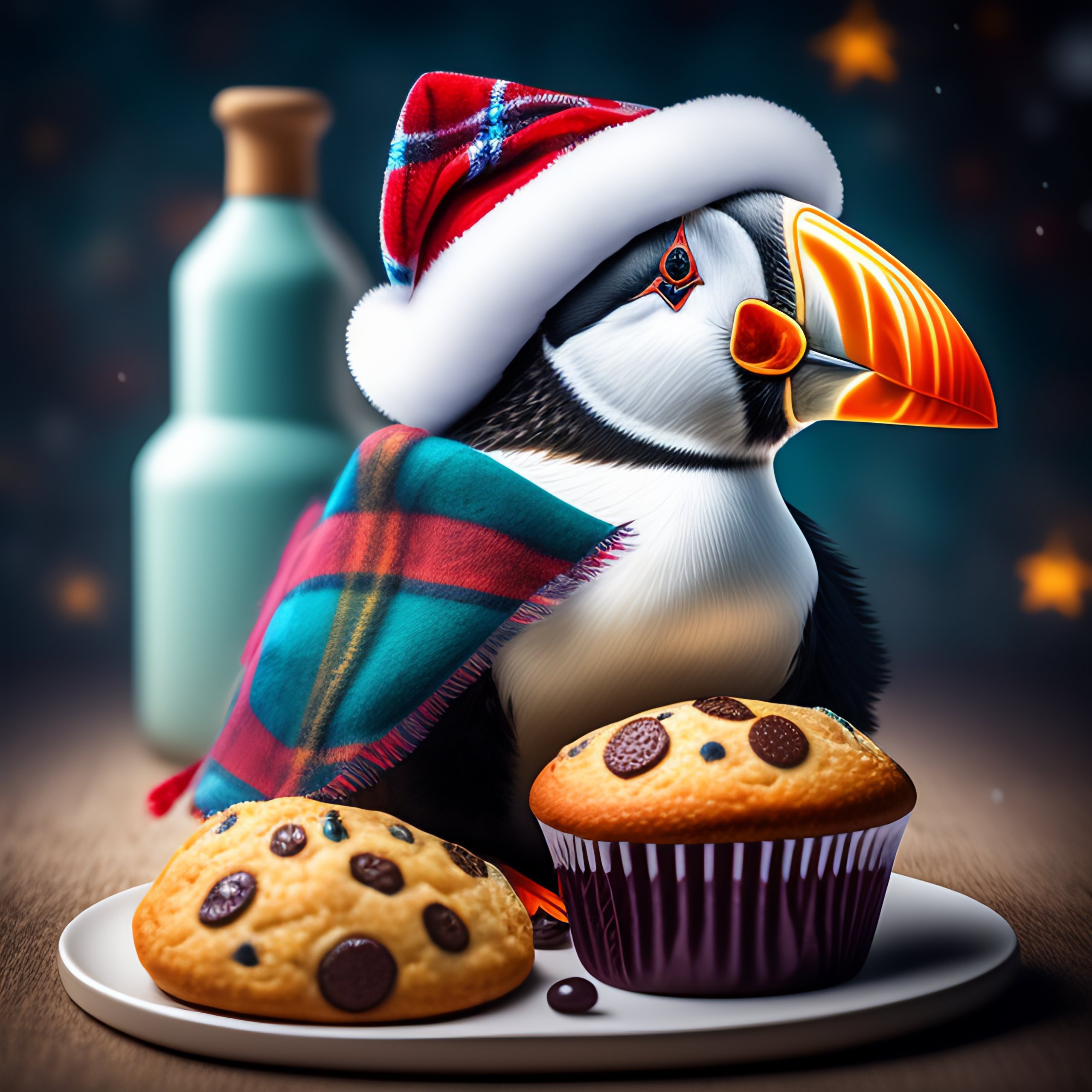 Lexica - Beautiful and bright advertising, painting of a puffin in ...