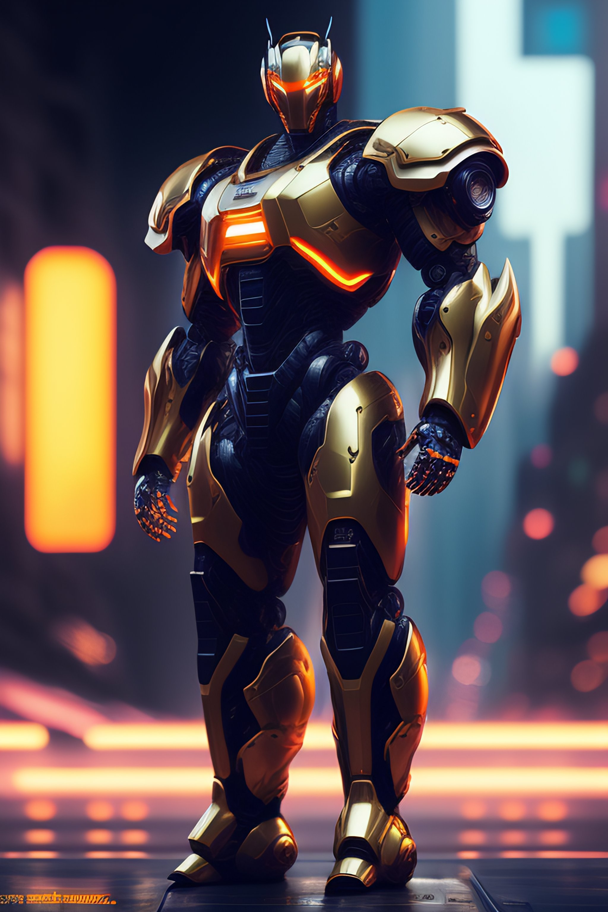 Lexica - A Cristiano Ronaldo, realistic scifi cyberpunk power armor ...