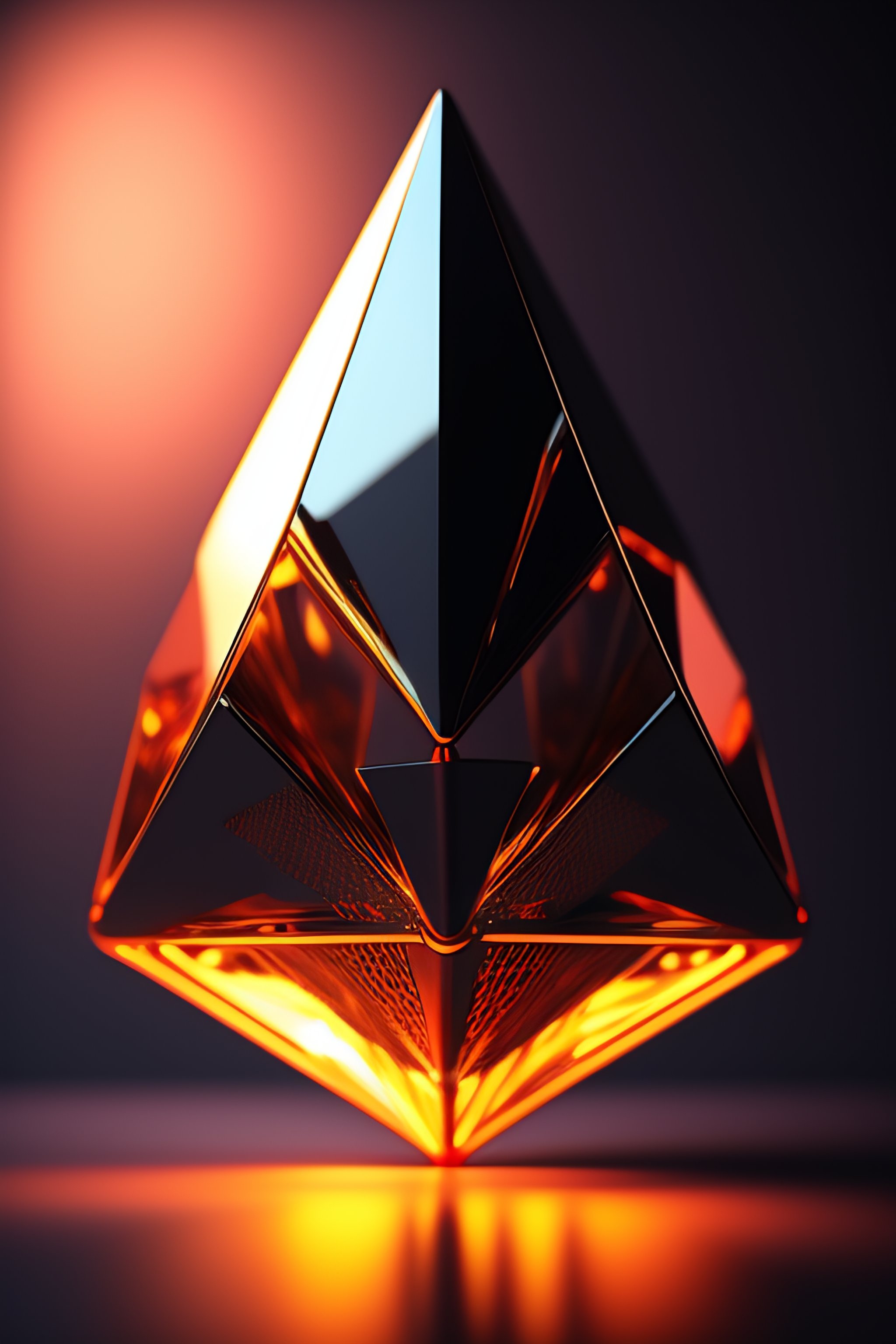 Lexica - A photorealistic render of a metallic crystalline neotribal ...