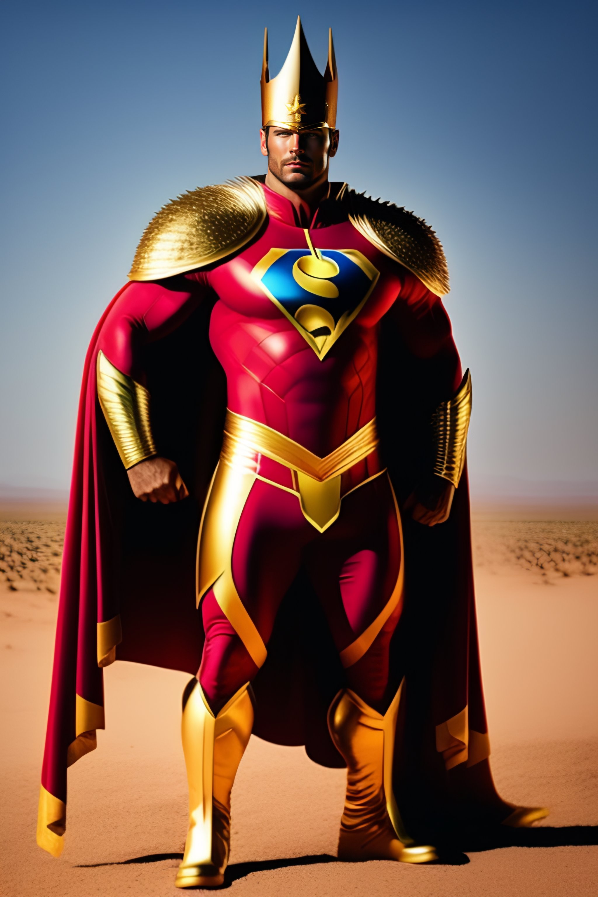 Lexica - King Spain in superhero suit