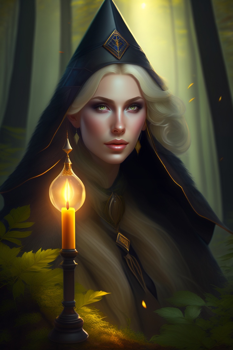 Lexica - In the dark forest, a blonde witch