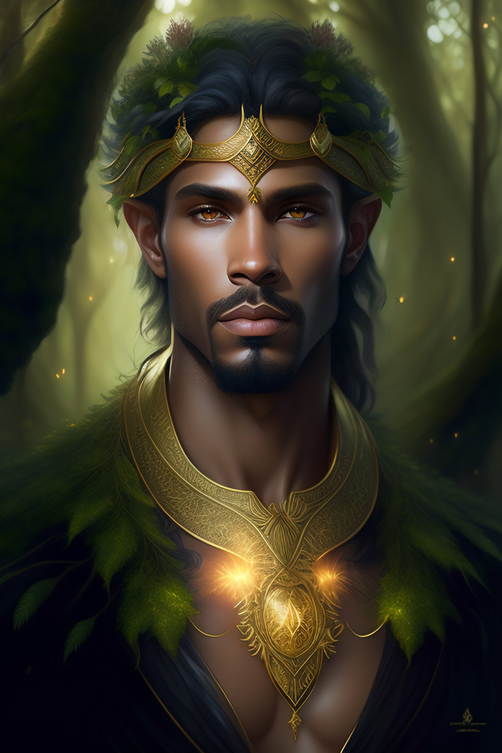 Lexica - Symmetry portrait of moss male king of ent of fangorn forest ...