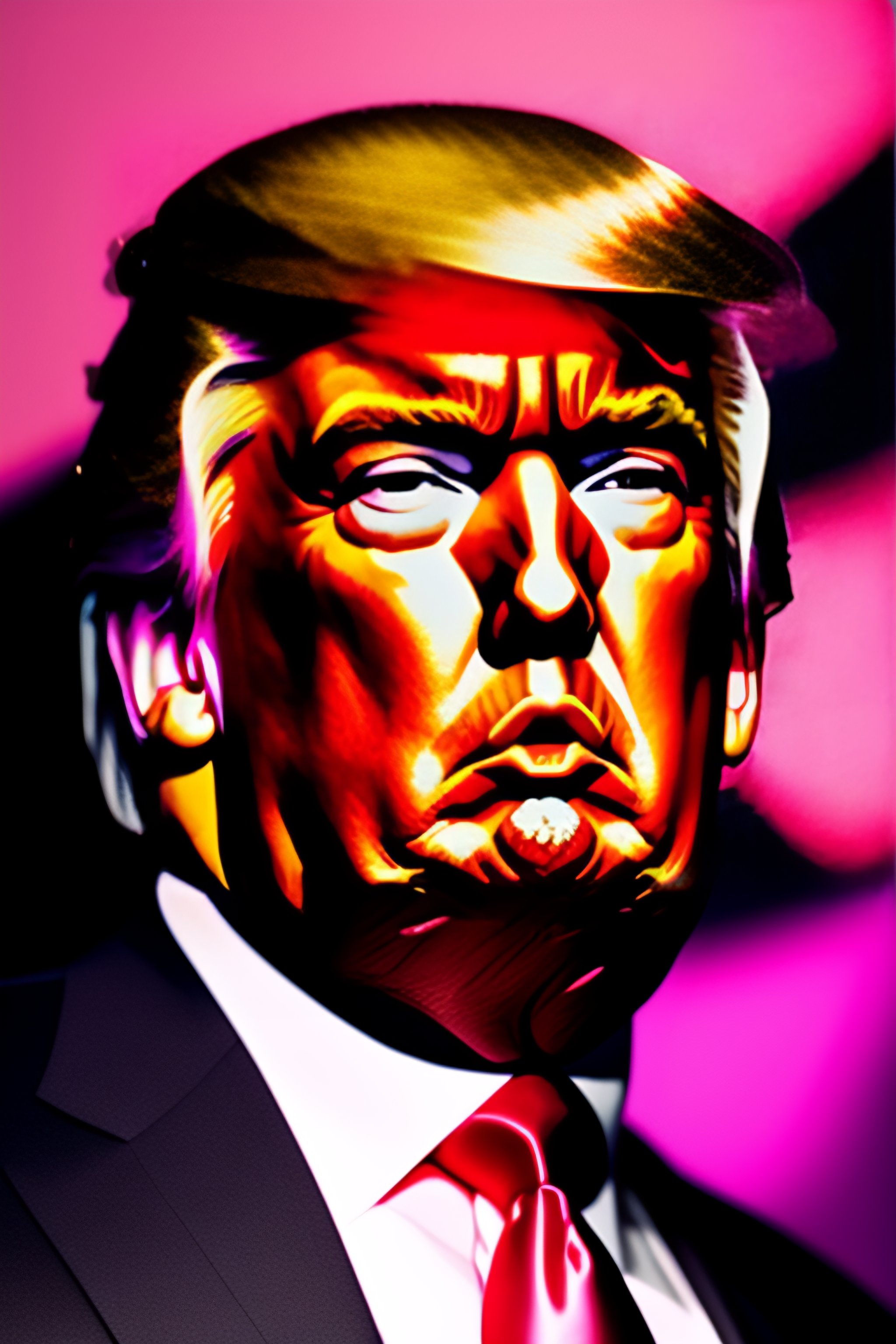 Lexica - Huge pink Donald Trump