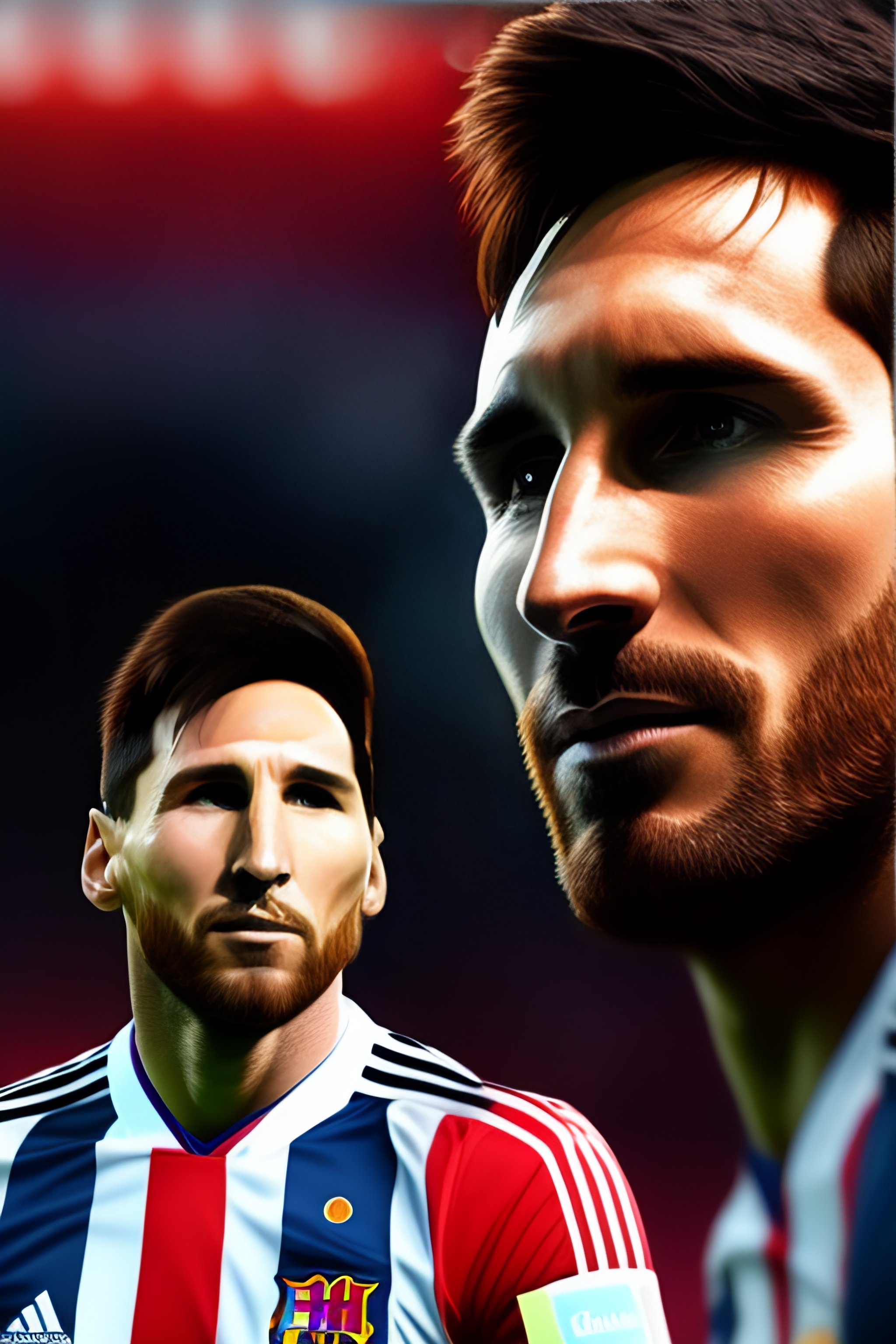 Lexica - Make portrait of lionel messi turn on old man