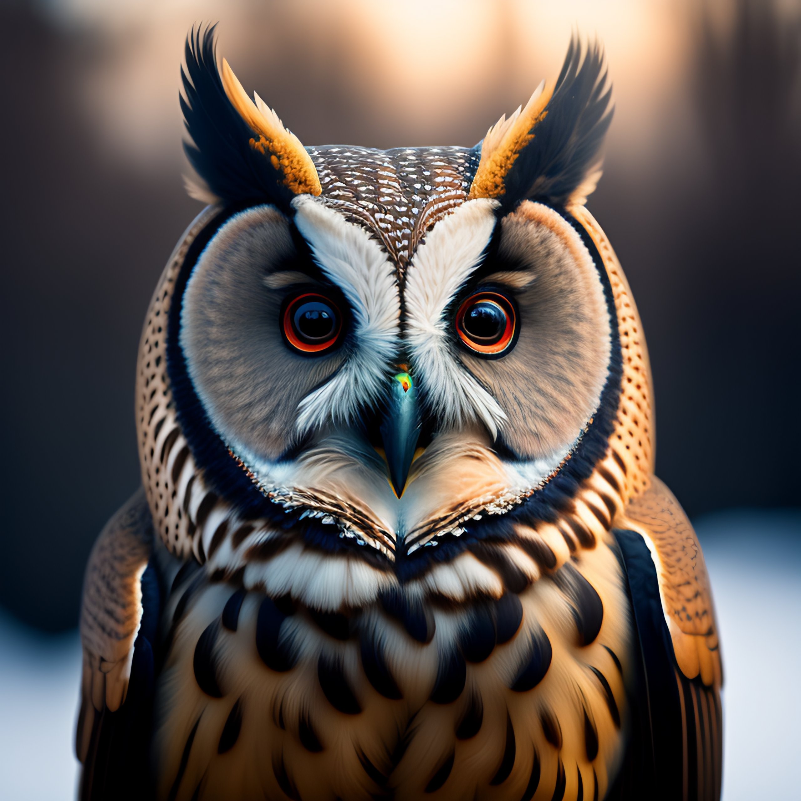 Lexica - An bloody and murderer owl holding a weapon, ultrarealistic