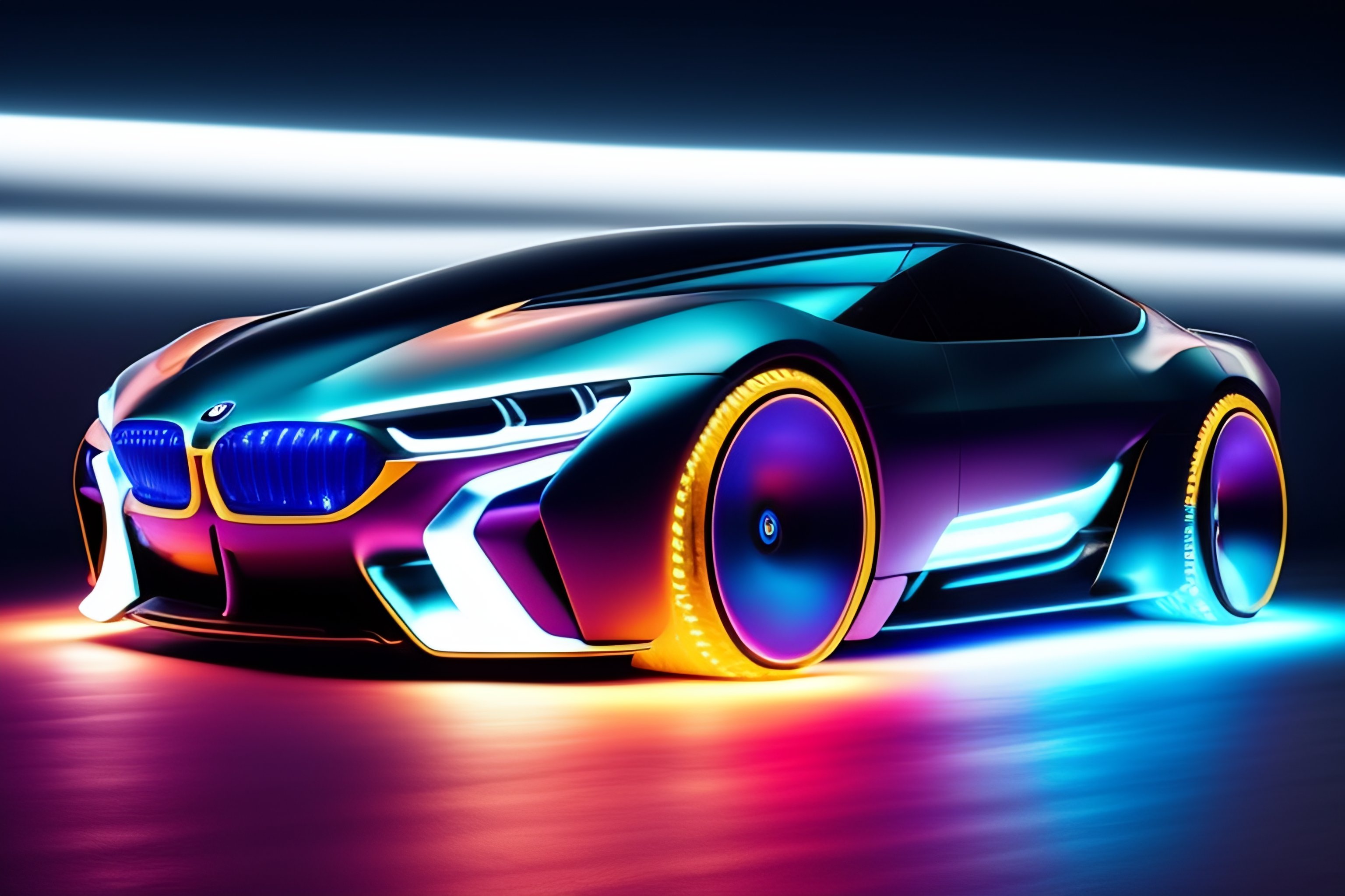 Lexica - Futuristic BMW with LED exterior