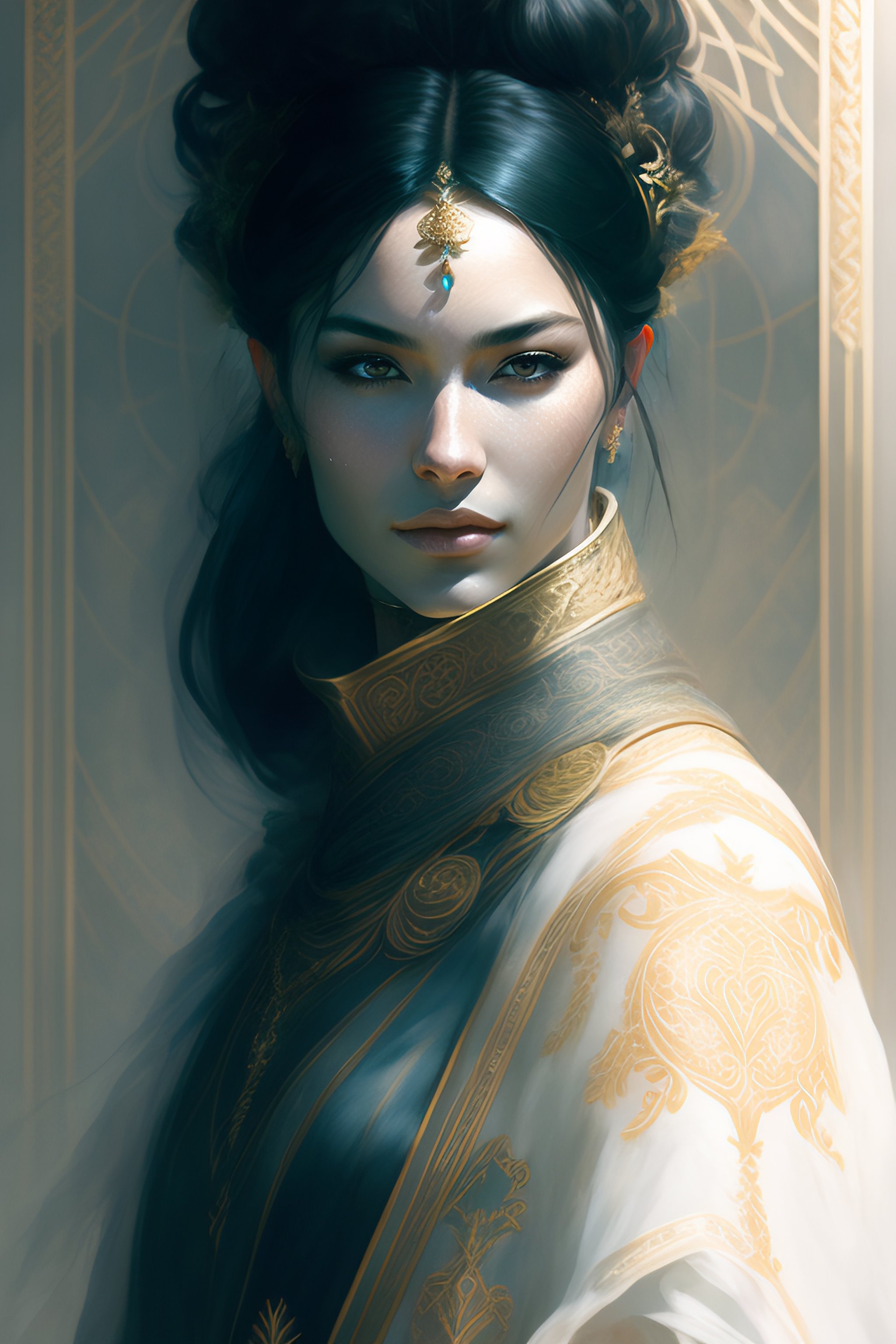 Lexica - Portrait of melina from elden - ring, pen and ink, intricate ...