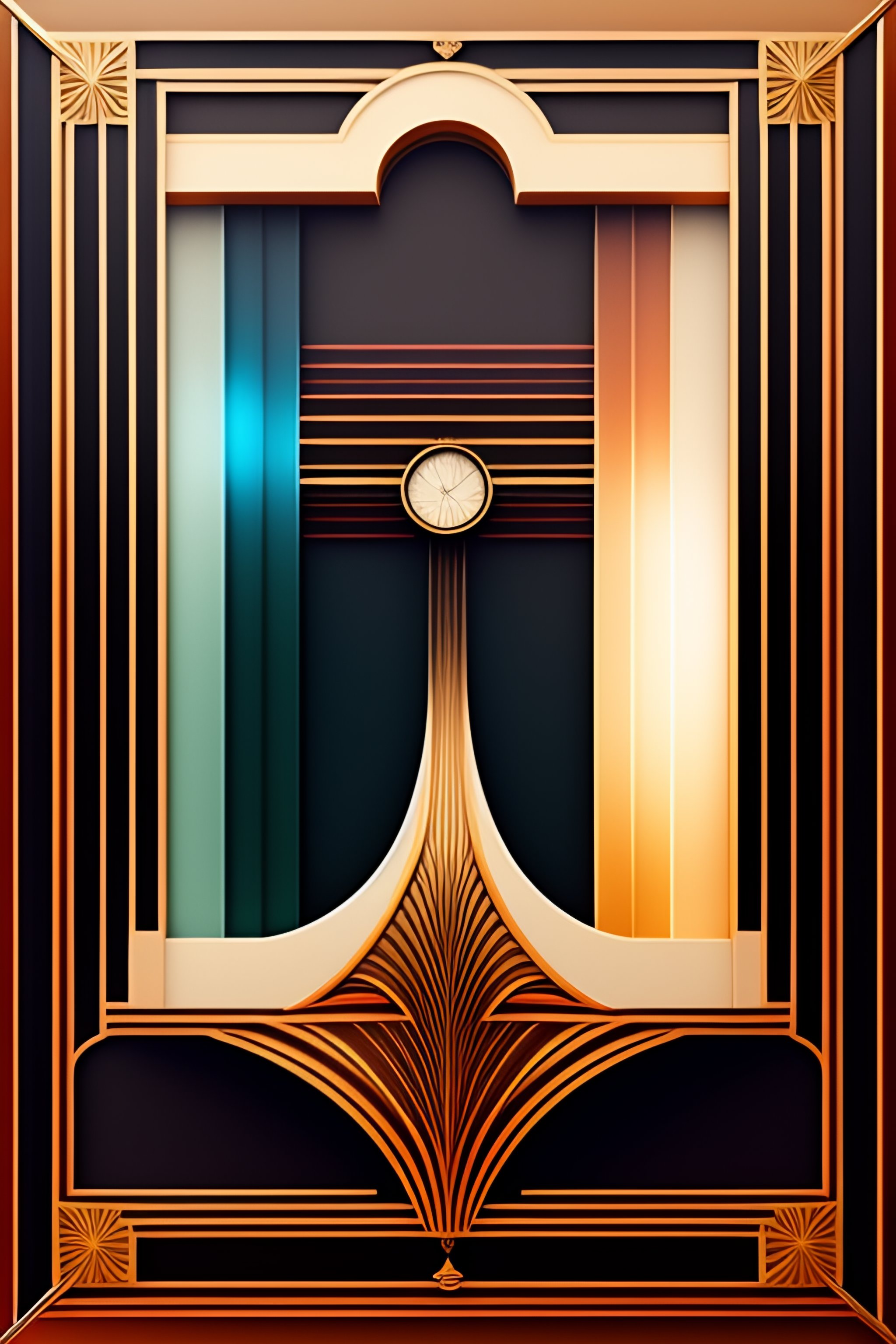Lexica - Two color, art deco, symmetrical frame