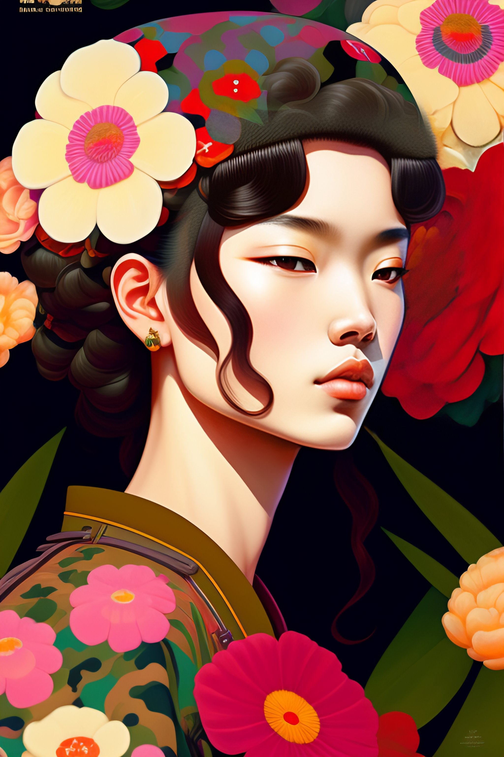 Lexica - Magazine cover poster, upper portrait of male soldier wearing ...