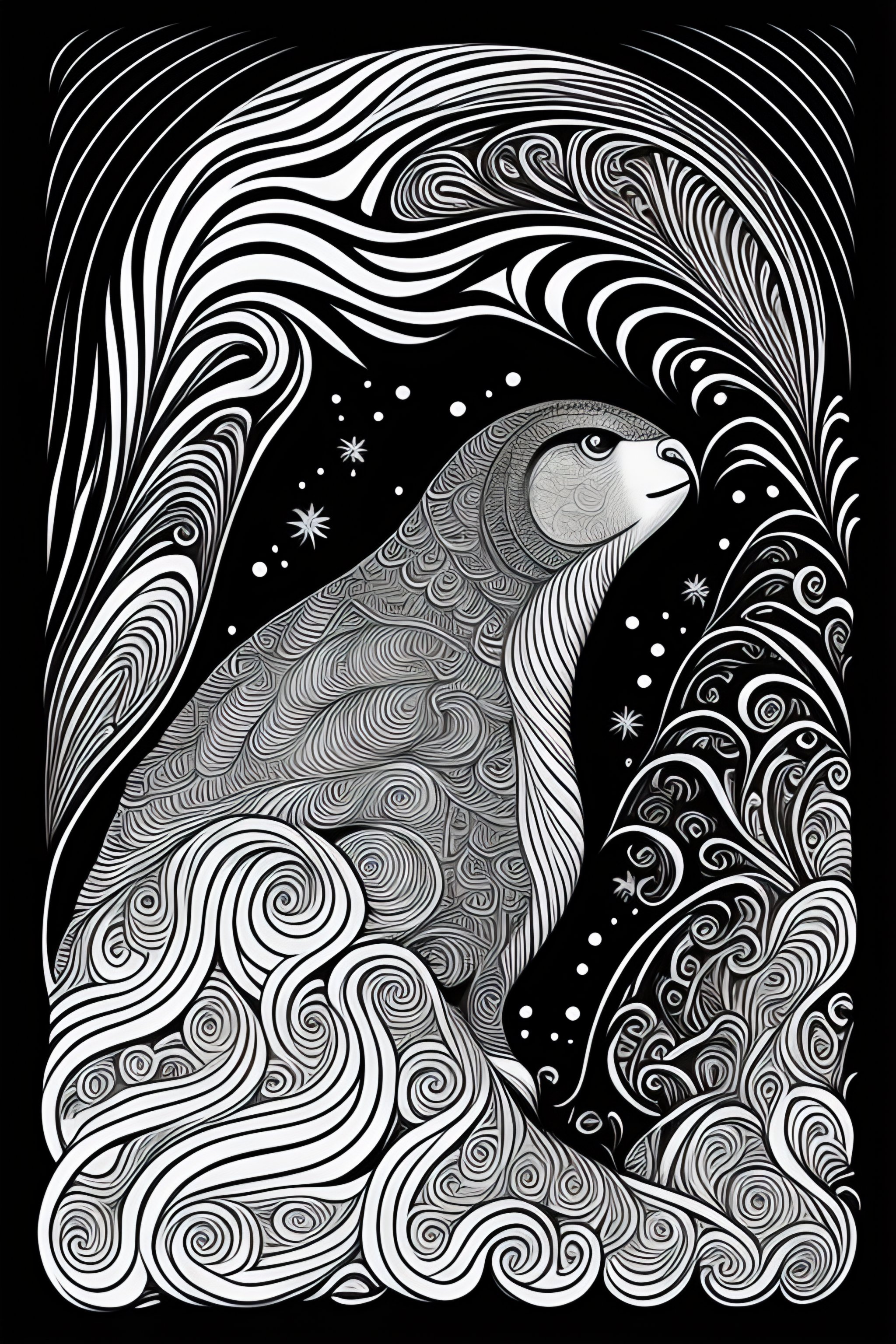 Lexica - Yeti ,fantasy, magical, mystical, unusual, black and white ...