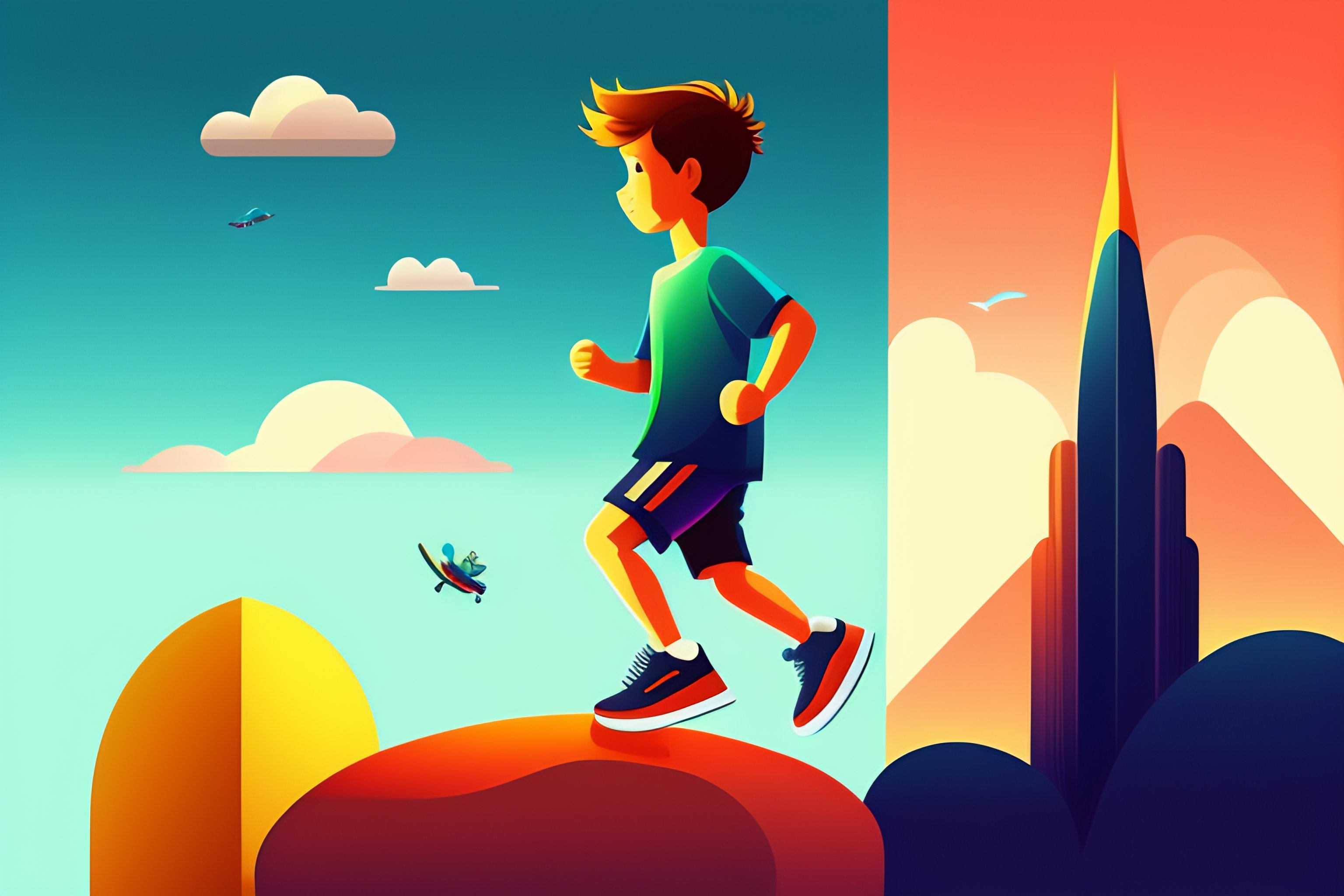 Lexica - A set of a boy walking running jumping standing sitting ...