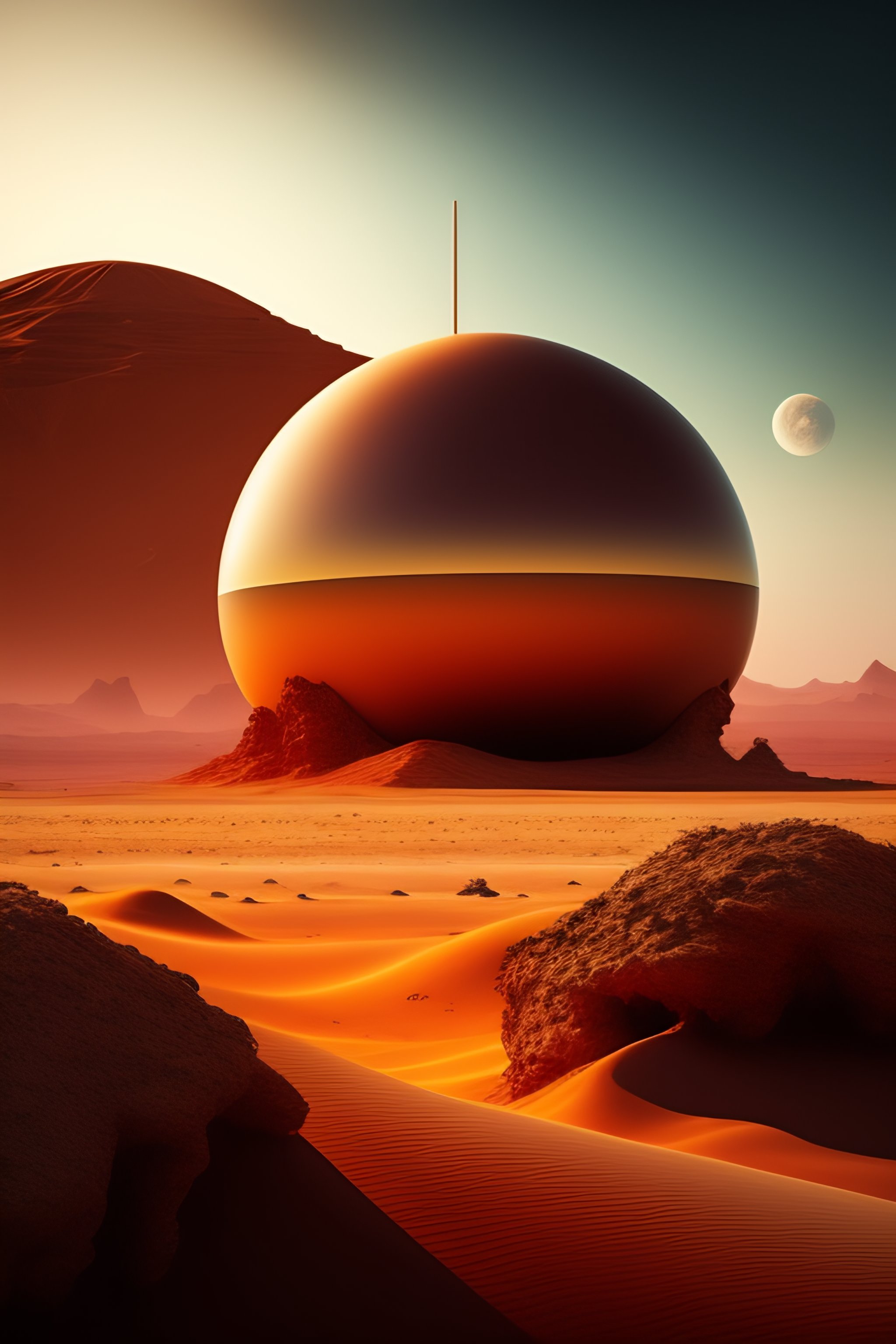 Lexica - Life on Mars in the year 2050 with human habitants