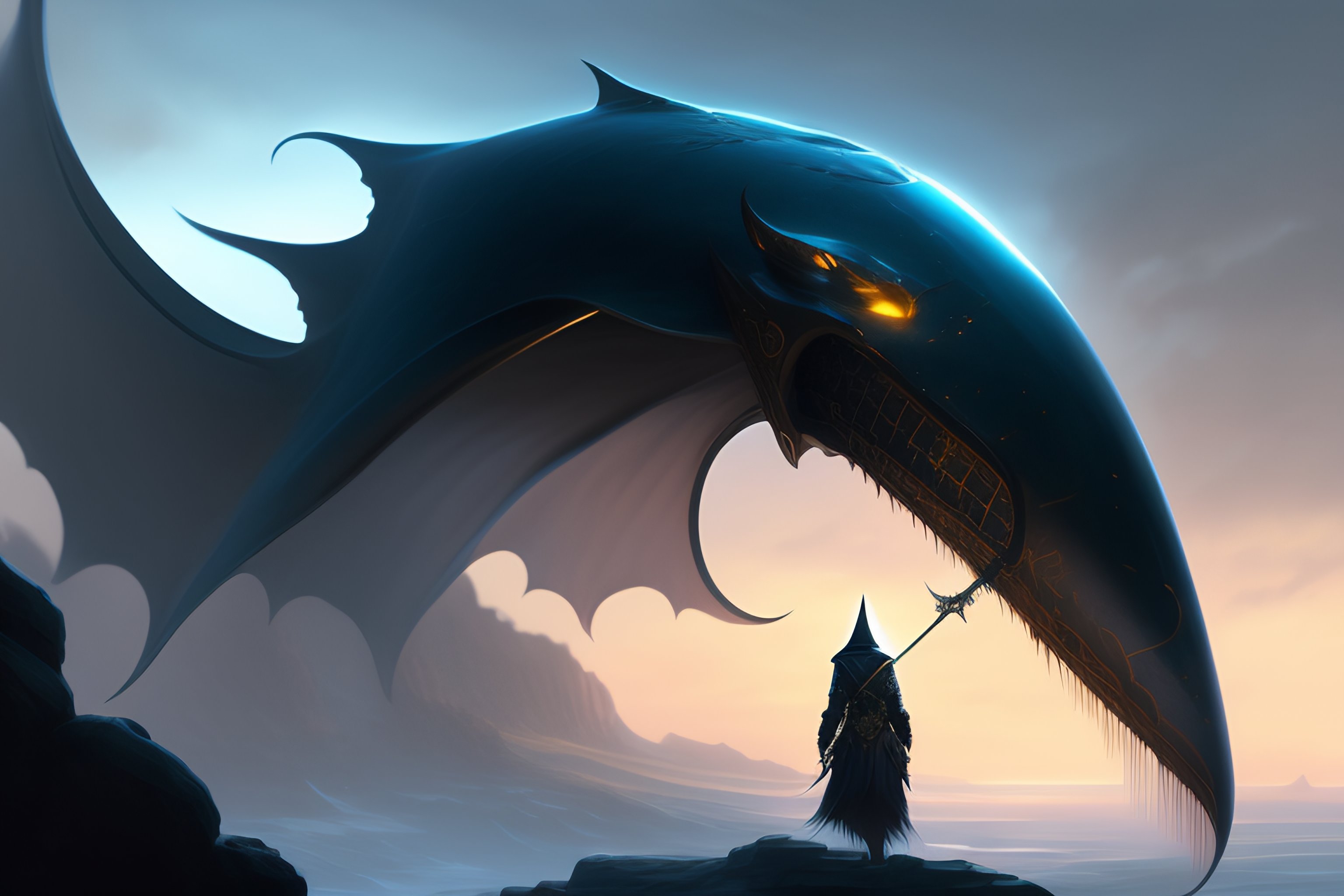 Lexica - Establishing shot of a fantasy spectral anthropomorphic ...