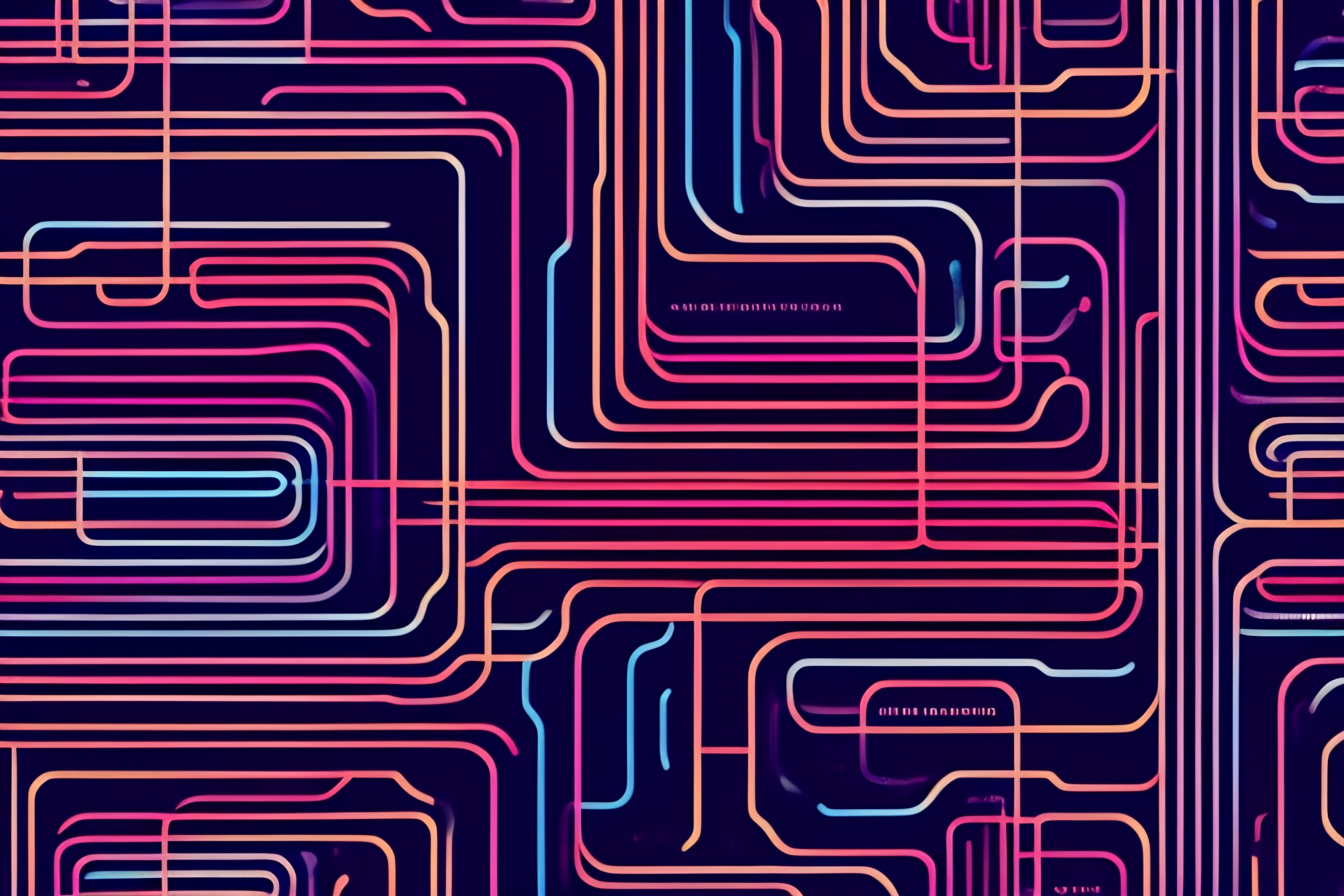 Lexica - 2d flat wallpaper pattern, neural network, circuit, high ...