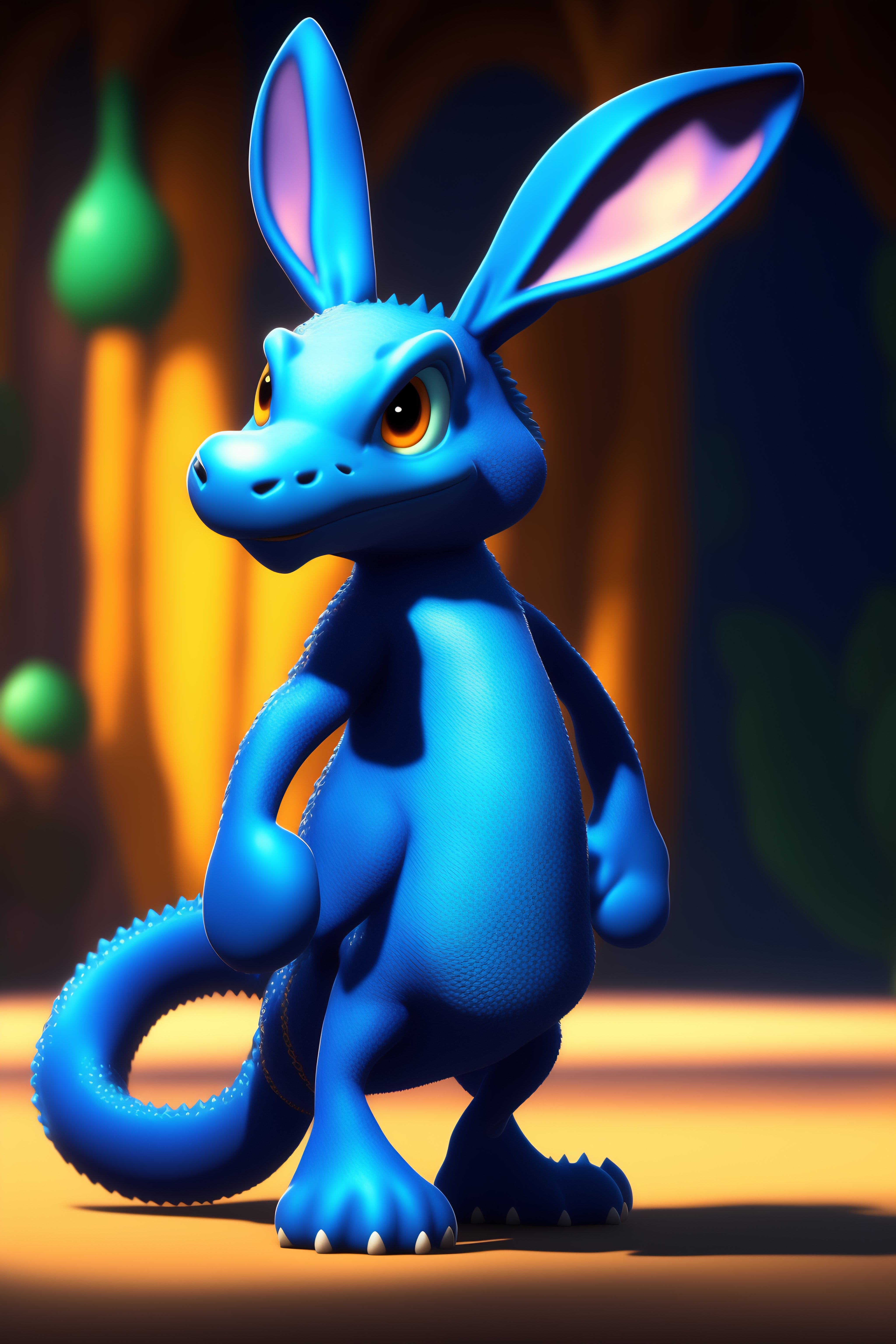 Lexica - High-resolution image A new character blue crocodile for the ...