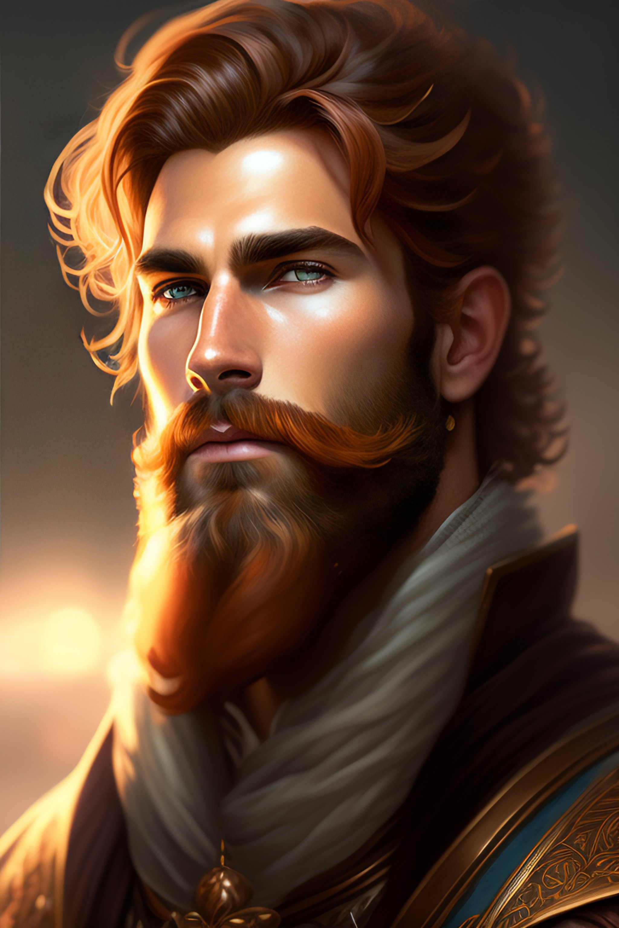 Lexica - Portrait of a 30 year old ruggedly handsome joyful merchant ...