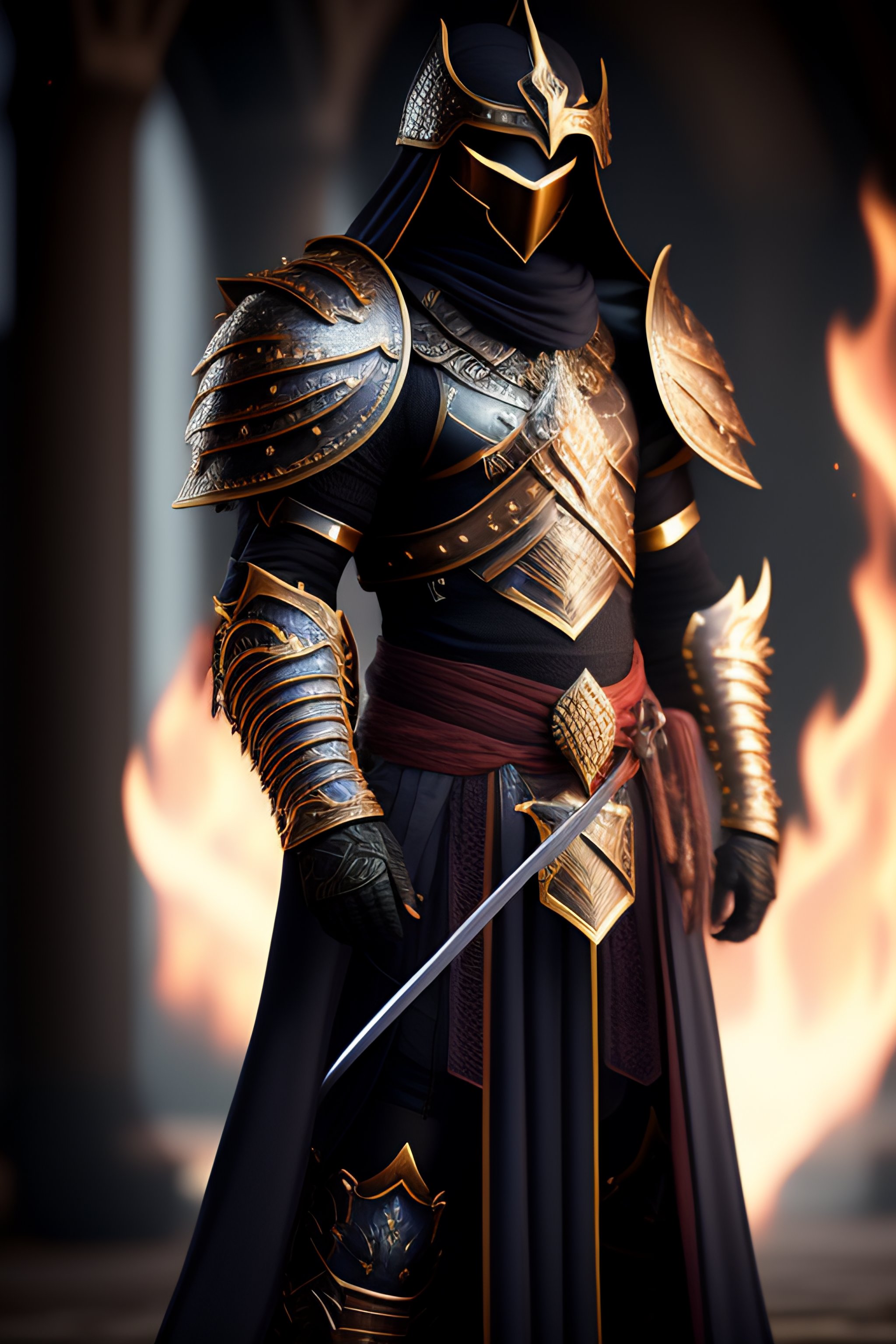 Lexica - Dark souls style armor with stone and fire accents. ultra ...