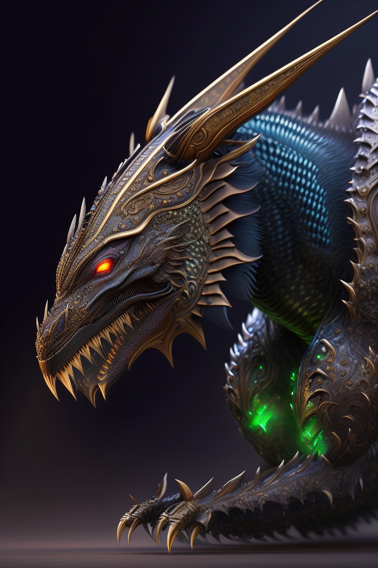Lexica - A dark, biomechanical dragon based on the alien in the Alien ...
