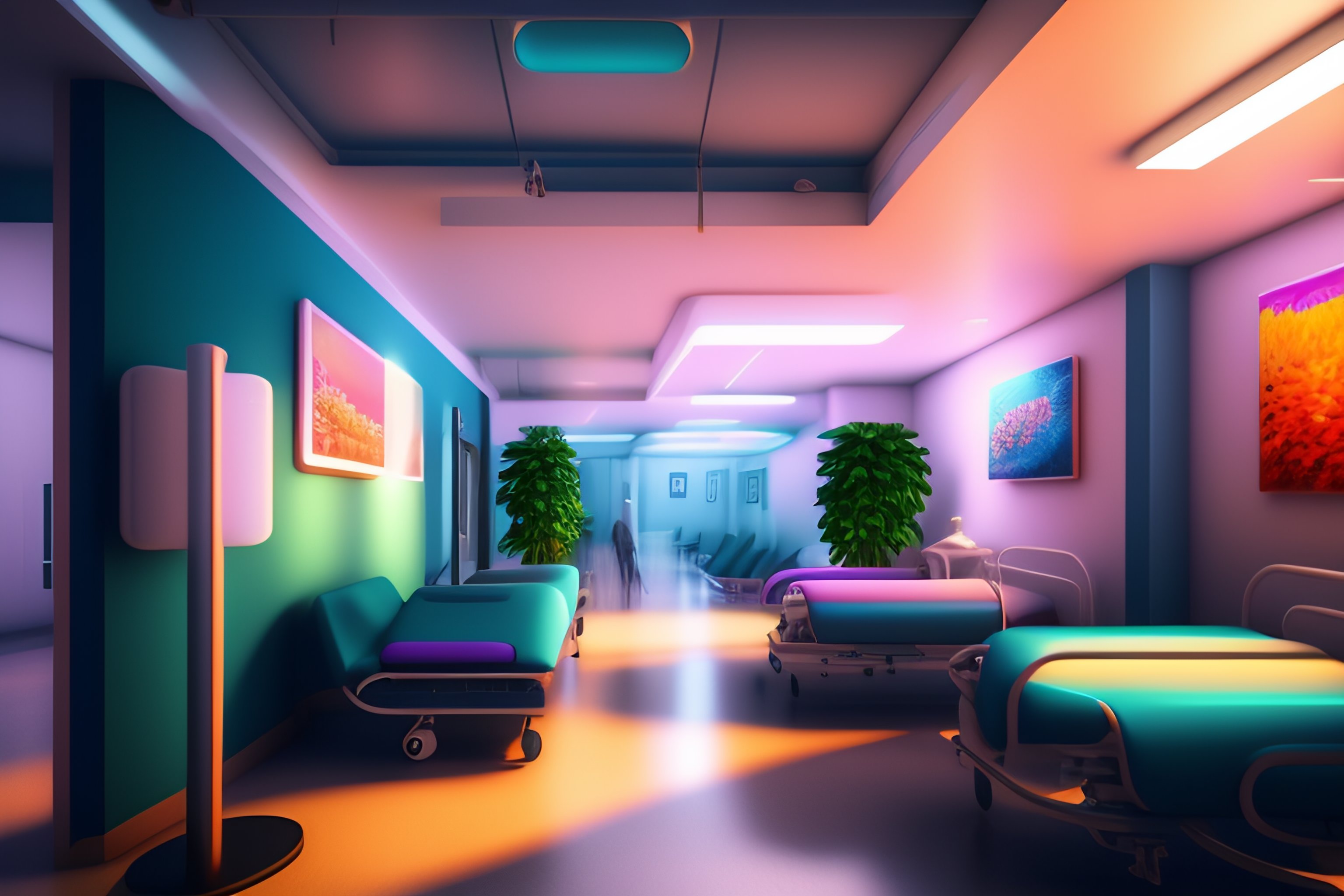 Lexica - Hospital concept art, colorful, 8 k photorealistic, hd, high ...