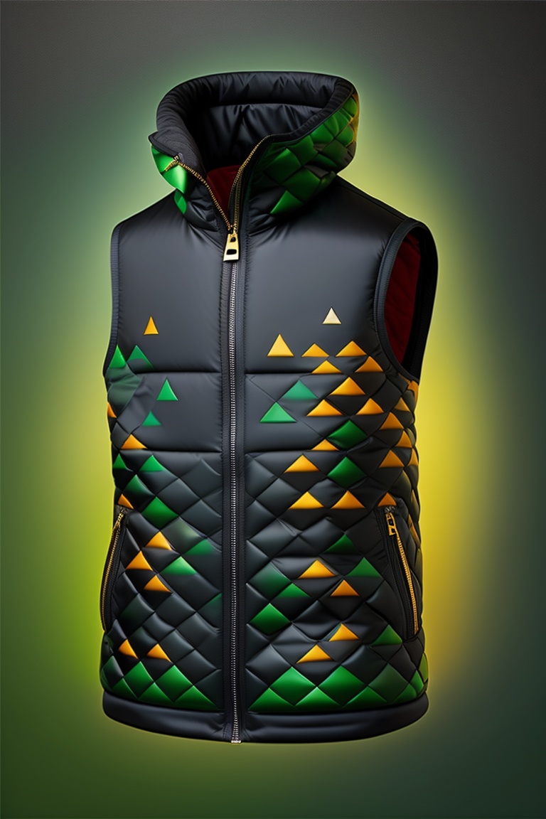 Lexica - Puffy winter vest, black shell, worn by a man, inside the vest ...