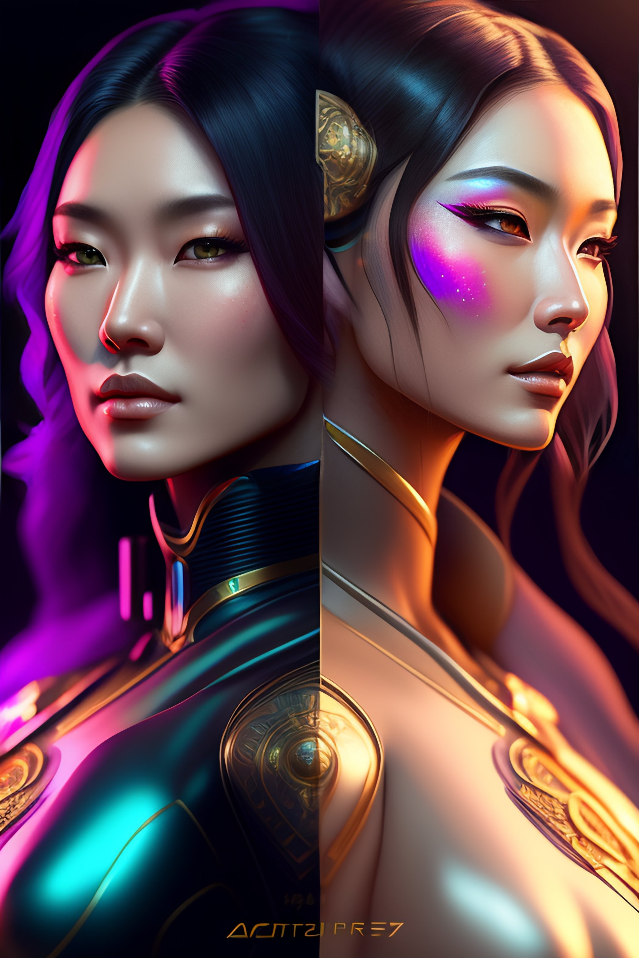 Lexica - Ultra detailed side portrait of female android, cyberpunk ...