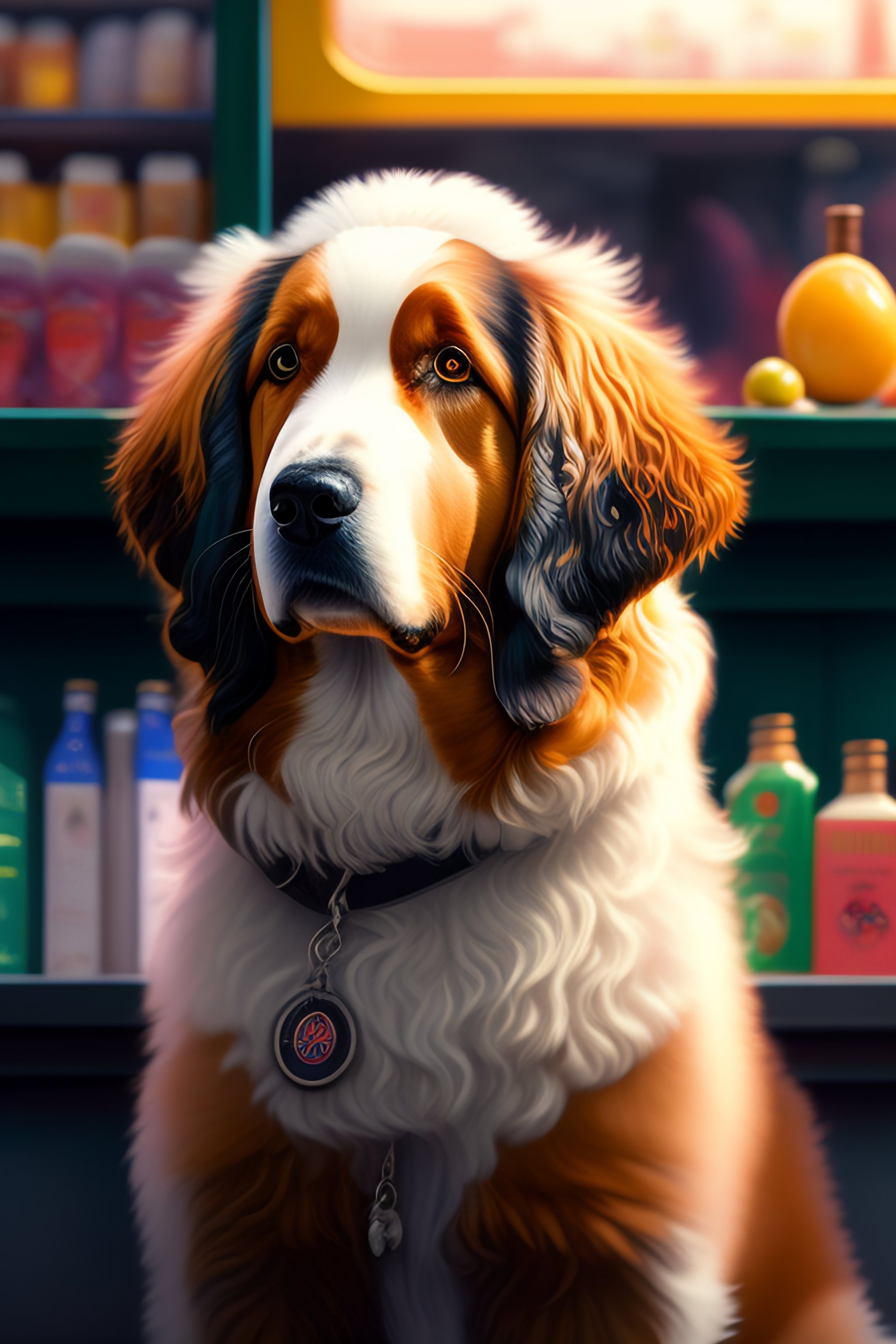 Lexica - A ultradetailed beautiful panting of a Bergamasco Dog wearing ...