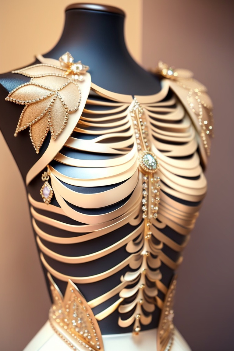 Lexica - 1950;s female skeleton bones empty corset encrusted with ...