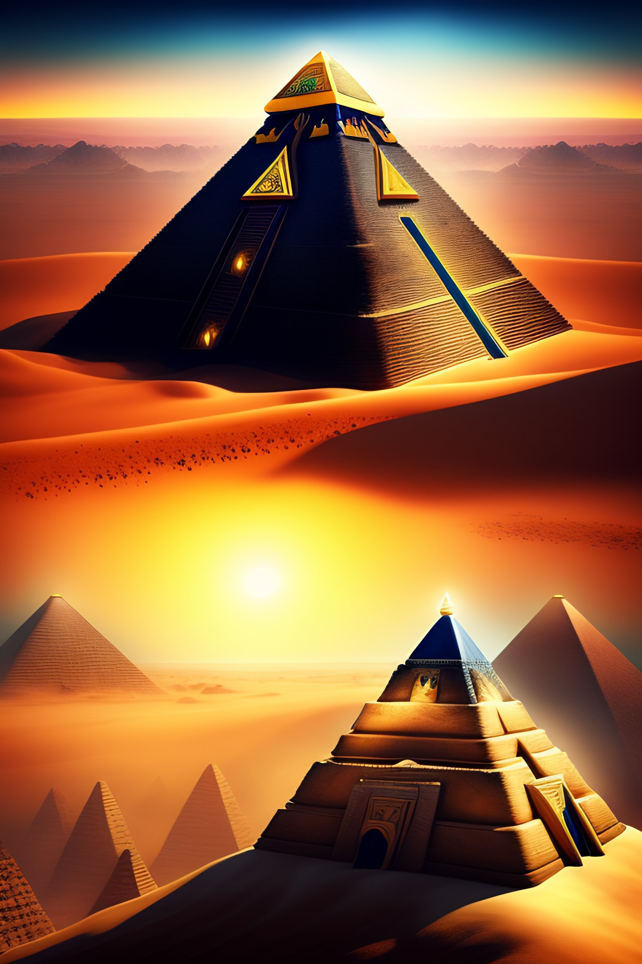 Lexica - Aladin flying over pyramids”