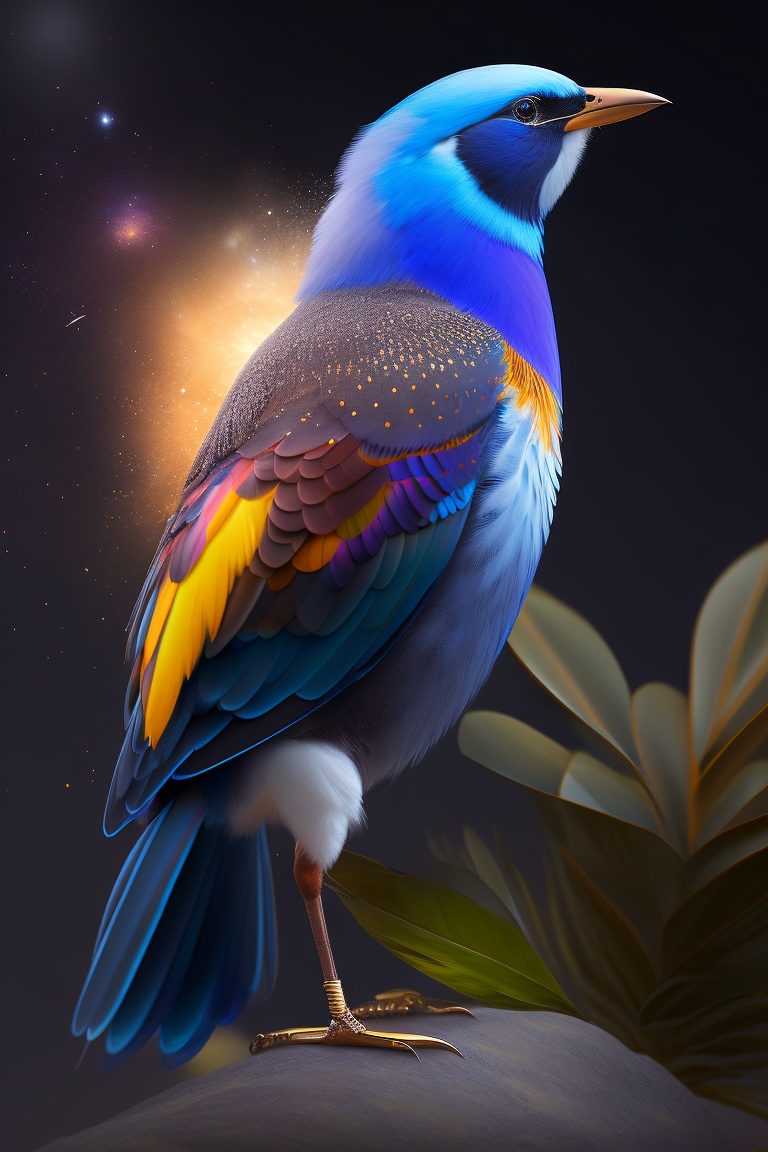 Lexica - An extraordinary bird with magical abilities with shimmering ...