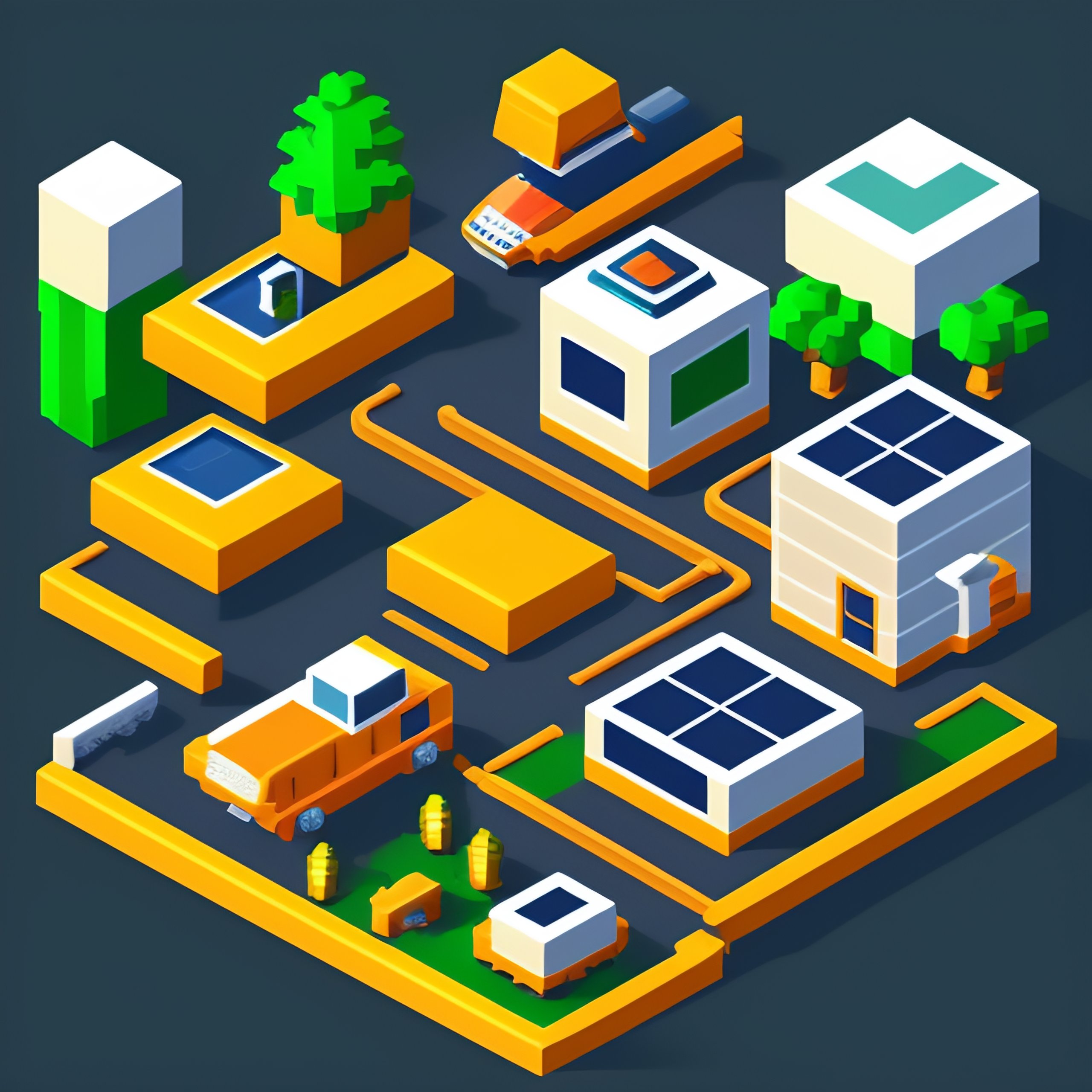 Lexica - Modern isometric pixel art tileset