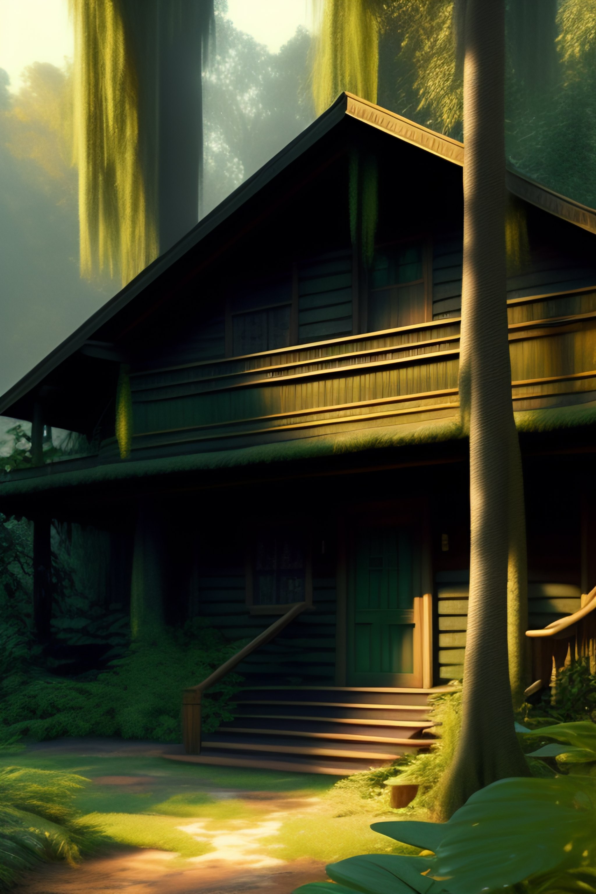 Lexica - A realistic background detailed of Dagobah, yoda house dirty ...