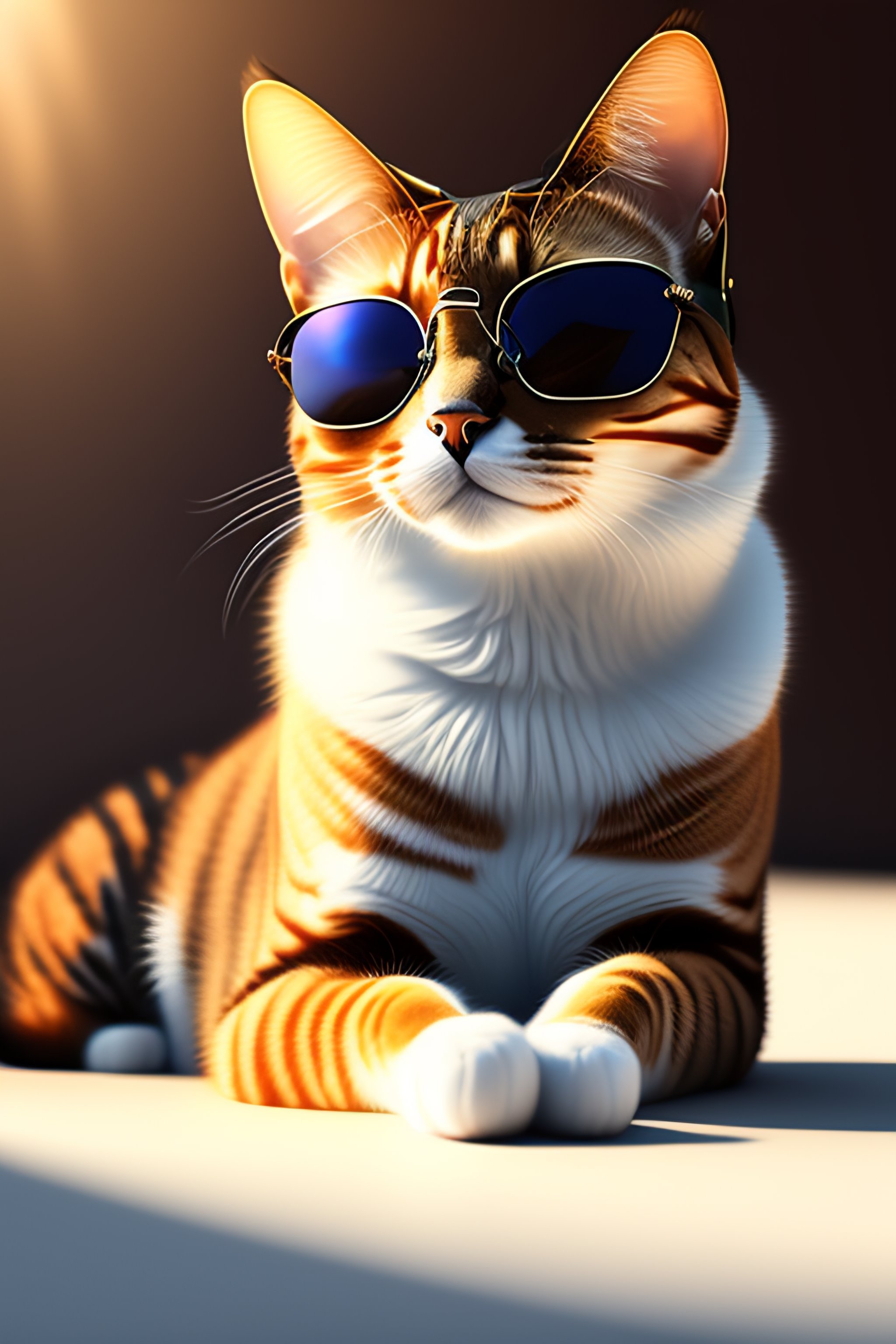 Lexica - Generate a realistic picture of a realistic cat wearing ...