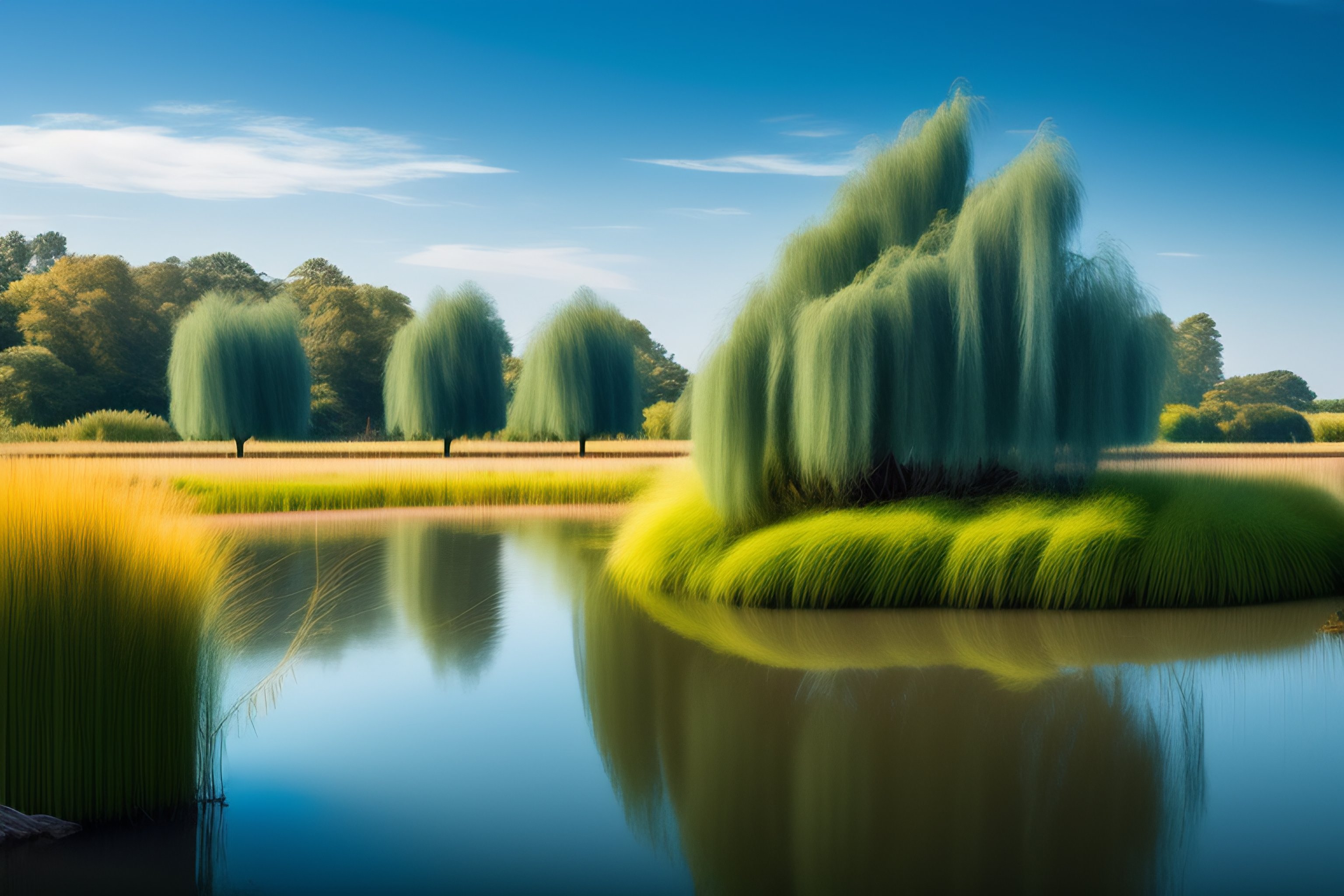 Lexica - Big blue willow tree