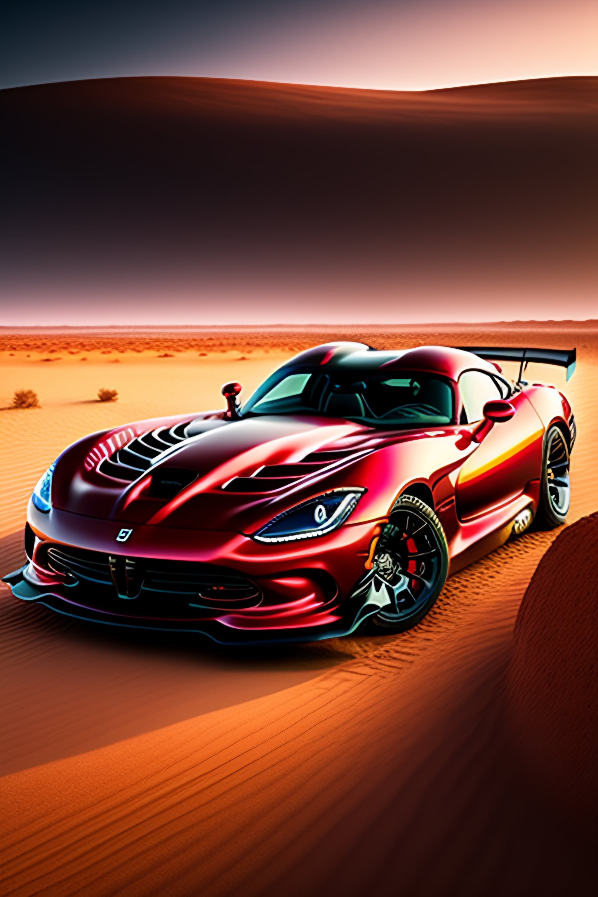 Lexica - Dodge viper racing in mars