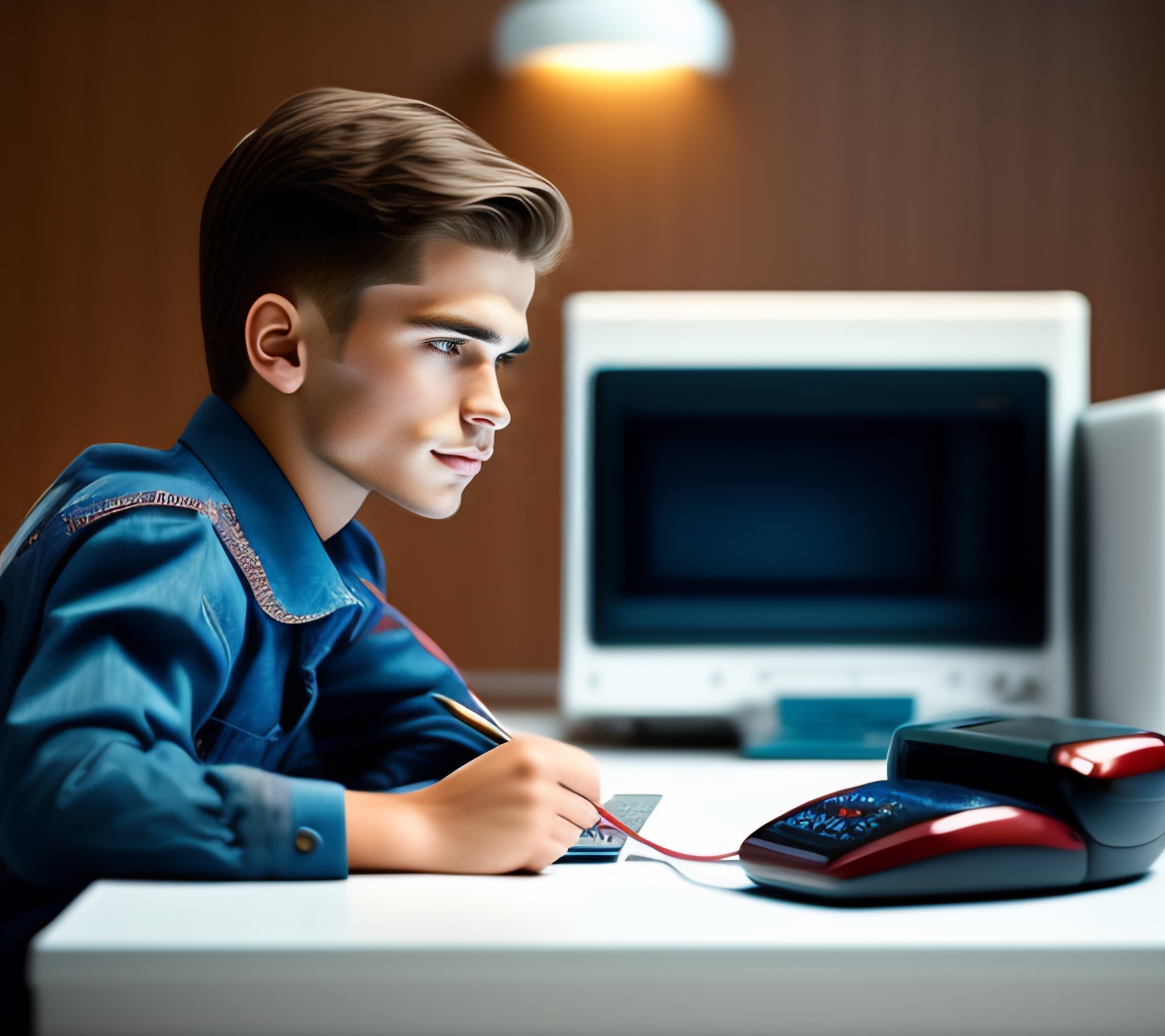 Lexica - Young Man with a computer