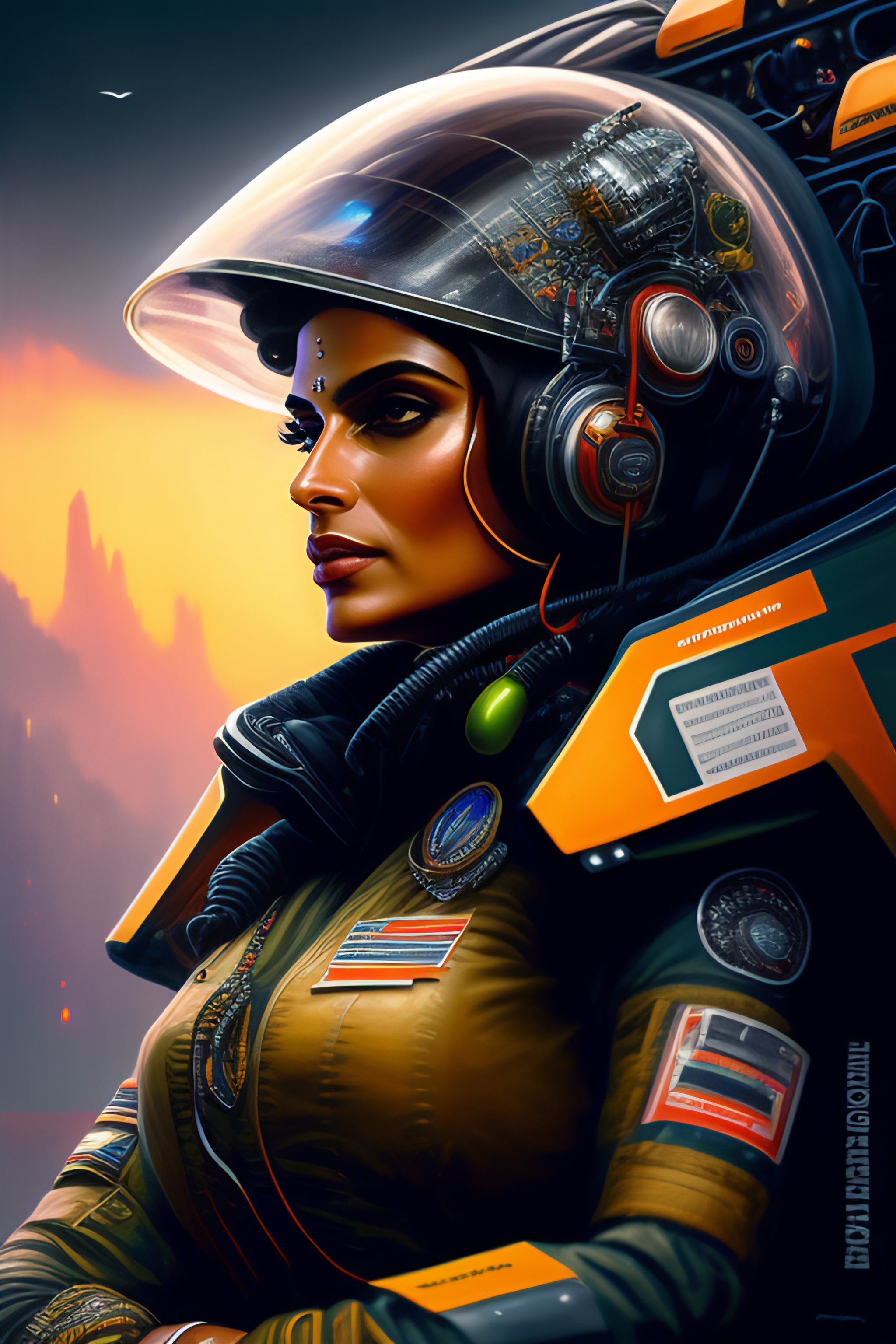 Lexica - Deepuka padukone as cyborg pilot wired to commands, detailed ...