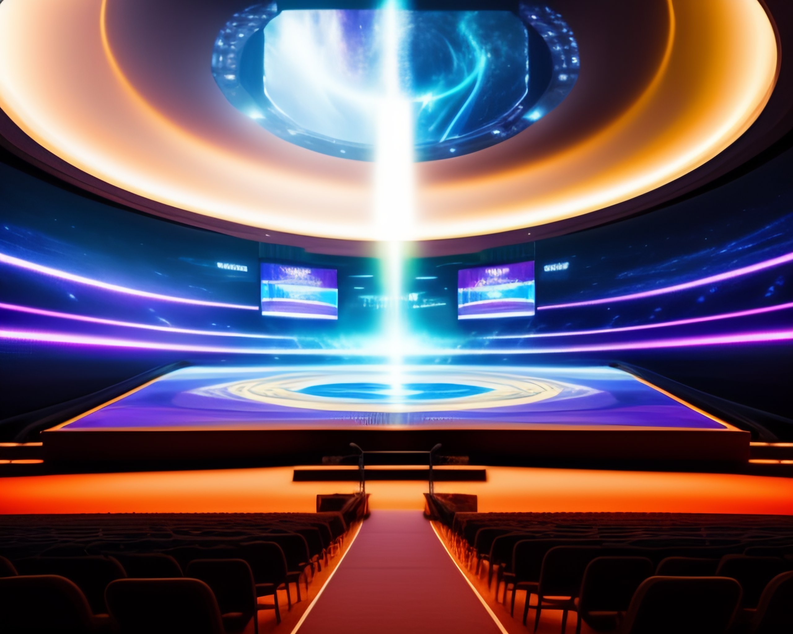 Lexica - Massive hologram holographic display showing e-gaming gameplay ...