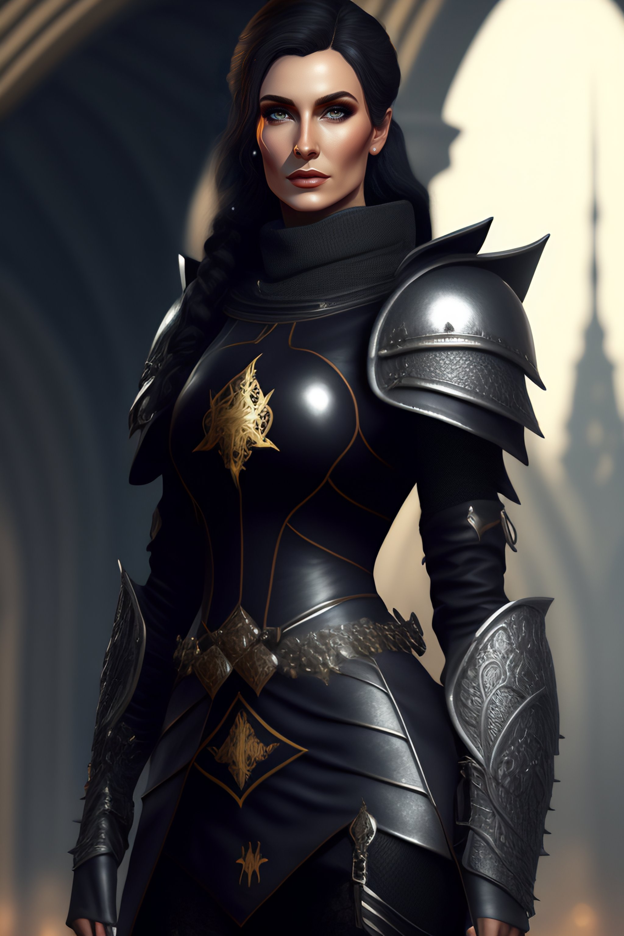 Lexica - Woman gothic knight necromancer summoner, armored Wolfenstein ...