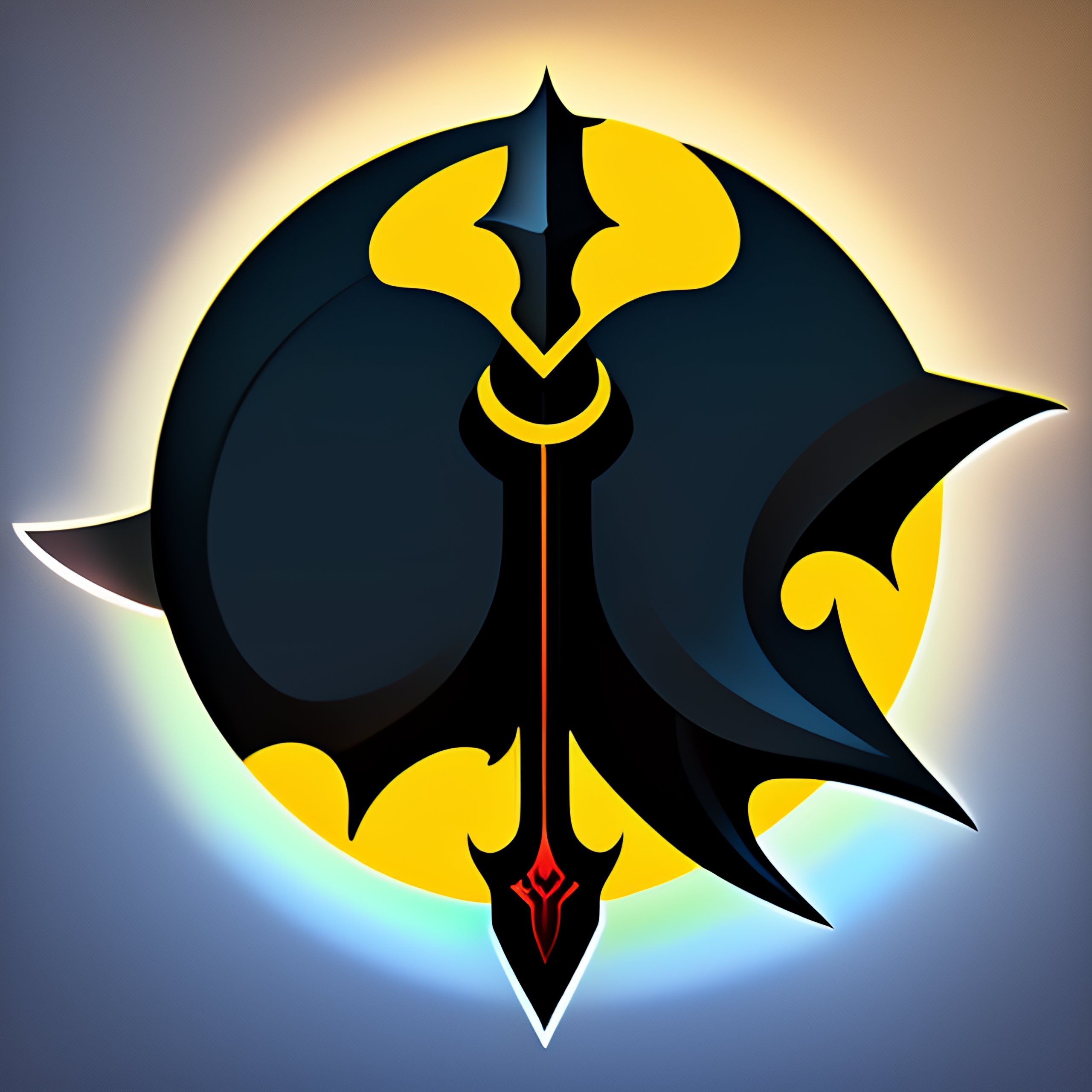 Lexica - Dark magic spear attack icon for a 2d video game, moba ability