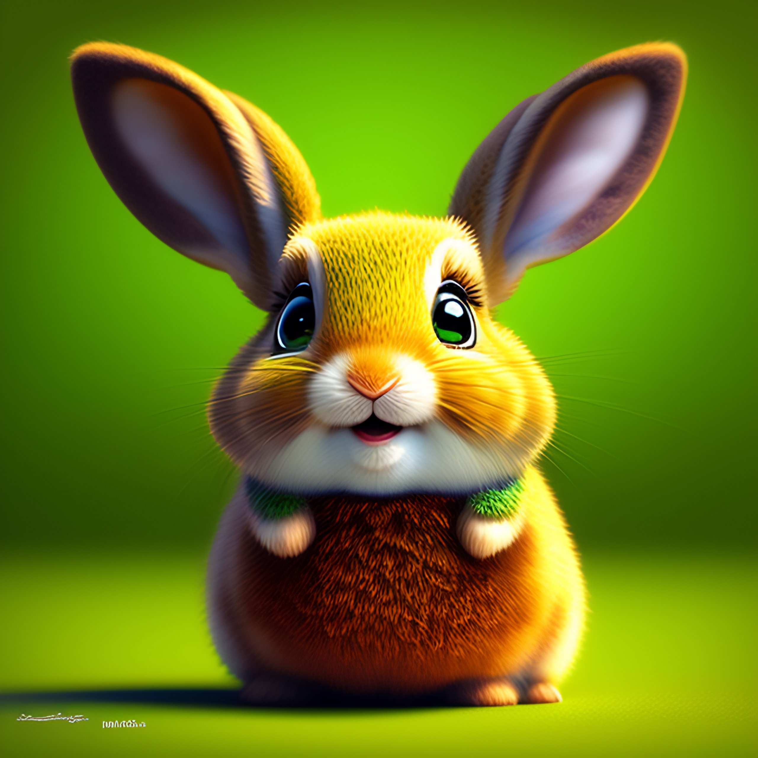 Lexica - Pixar style, super happy smiling cute standing baby rabbit ...