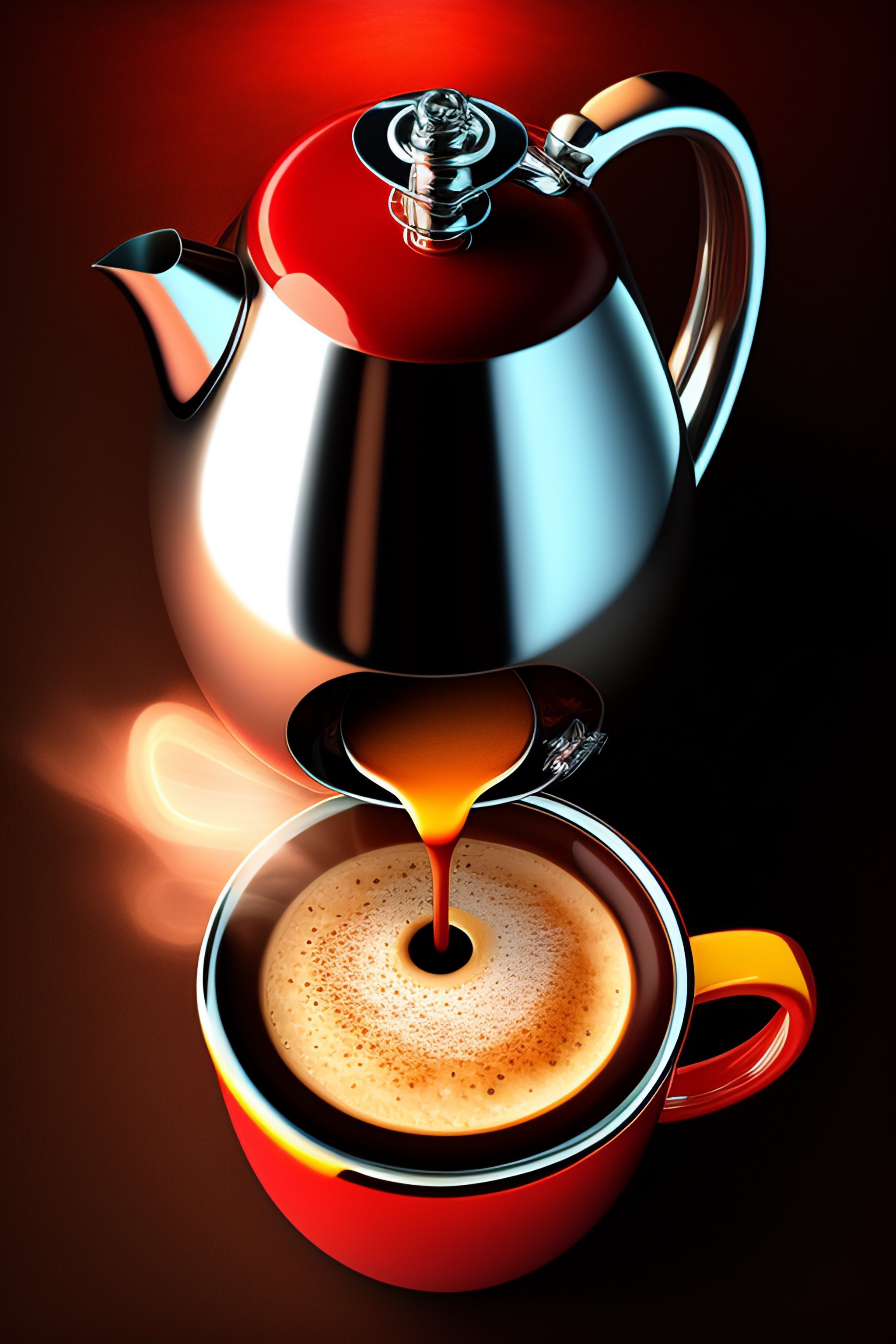 Lexica - A hand holding a coffee pot pours the coffee beans from the ...