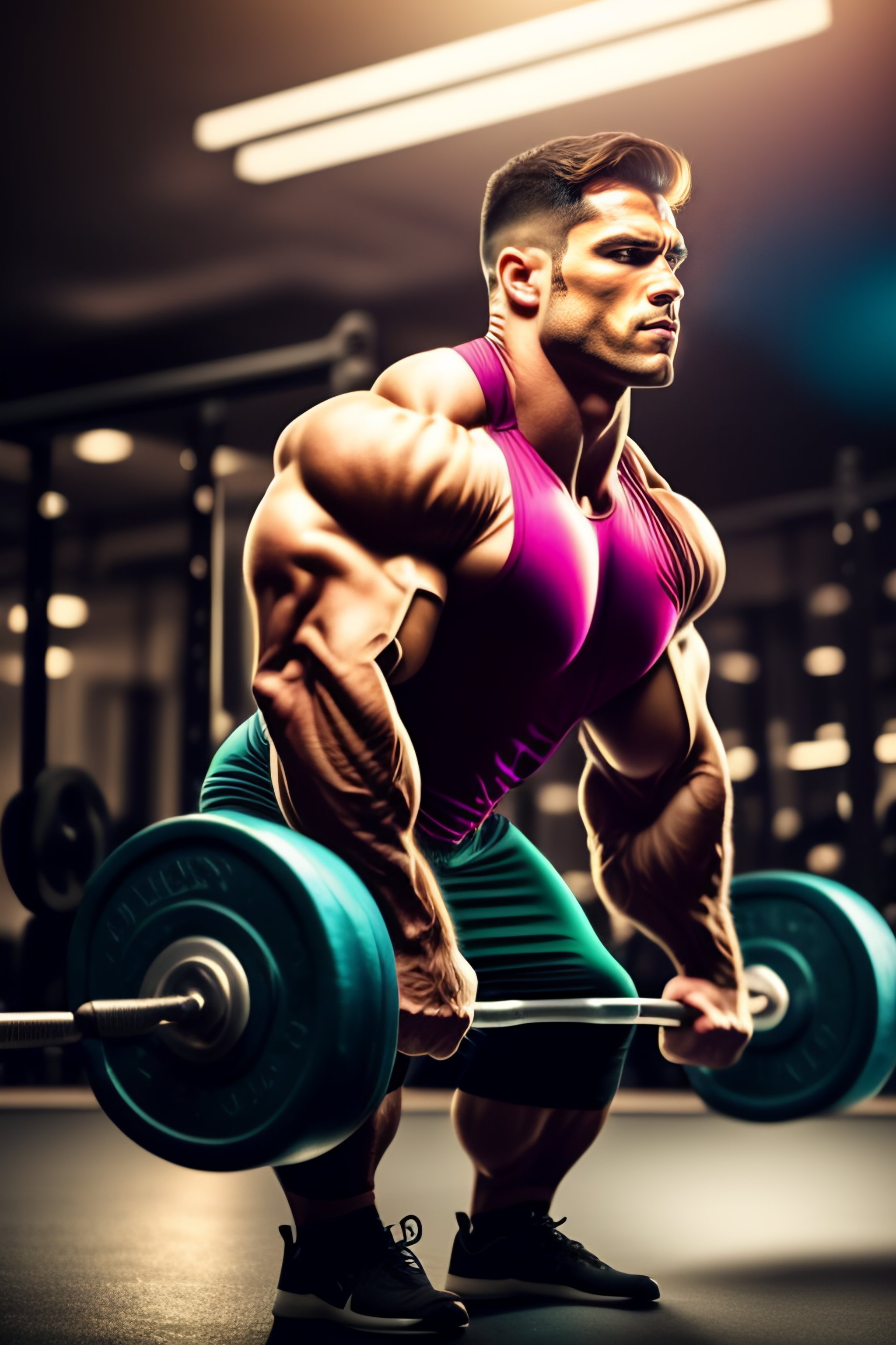 Lexica - Muscular man deadlifting 405