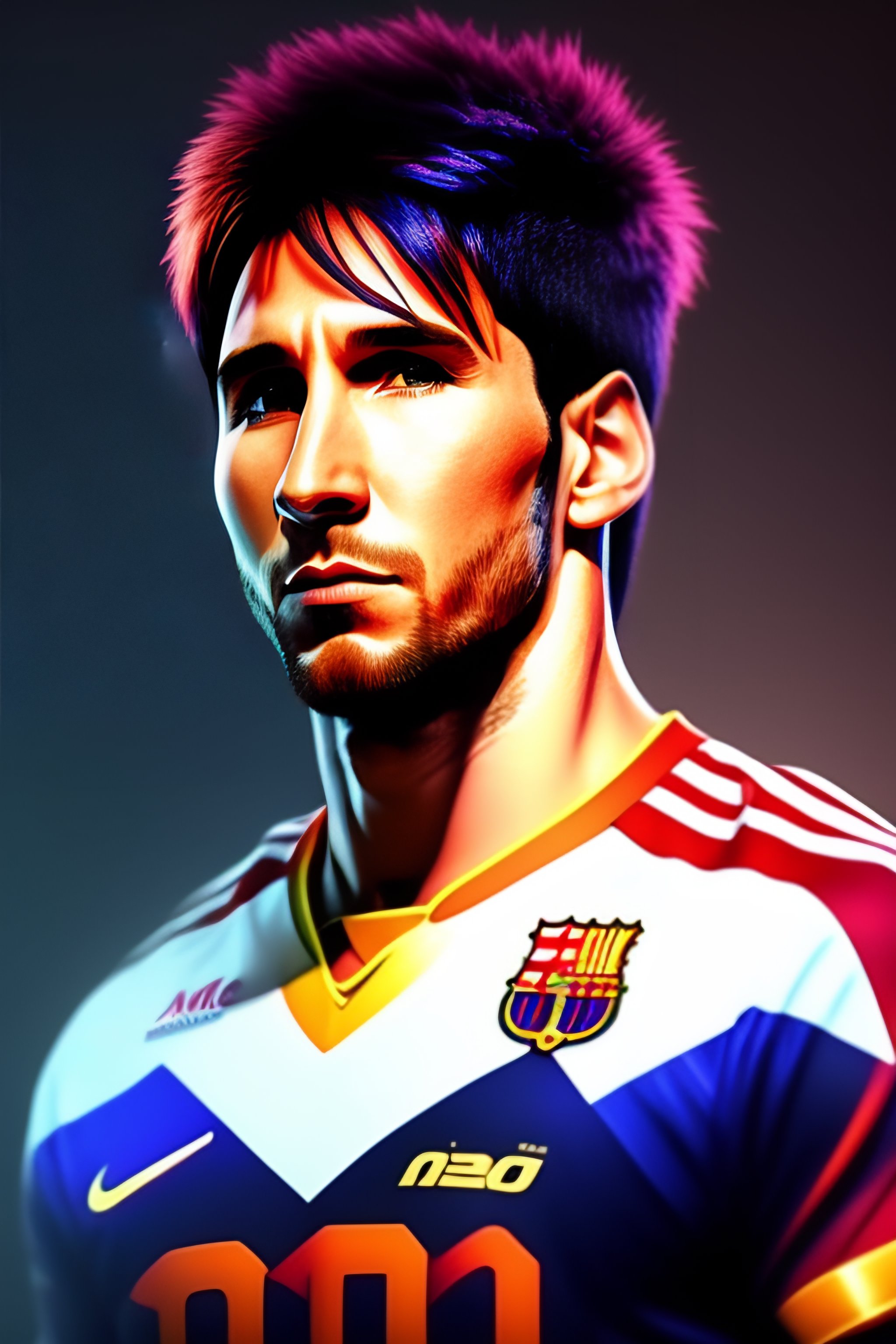 Lexica - Lionel messi drawn as an anime character superhero