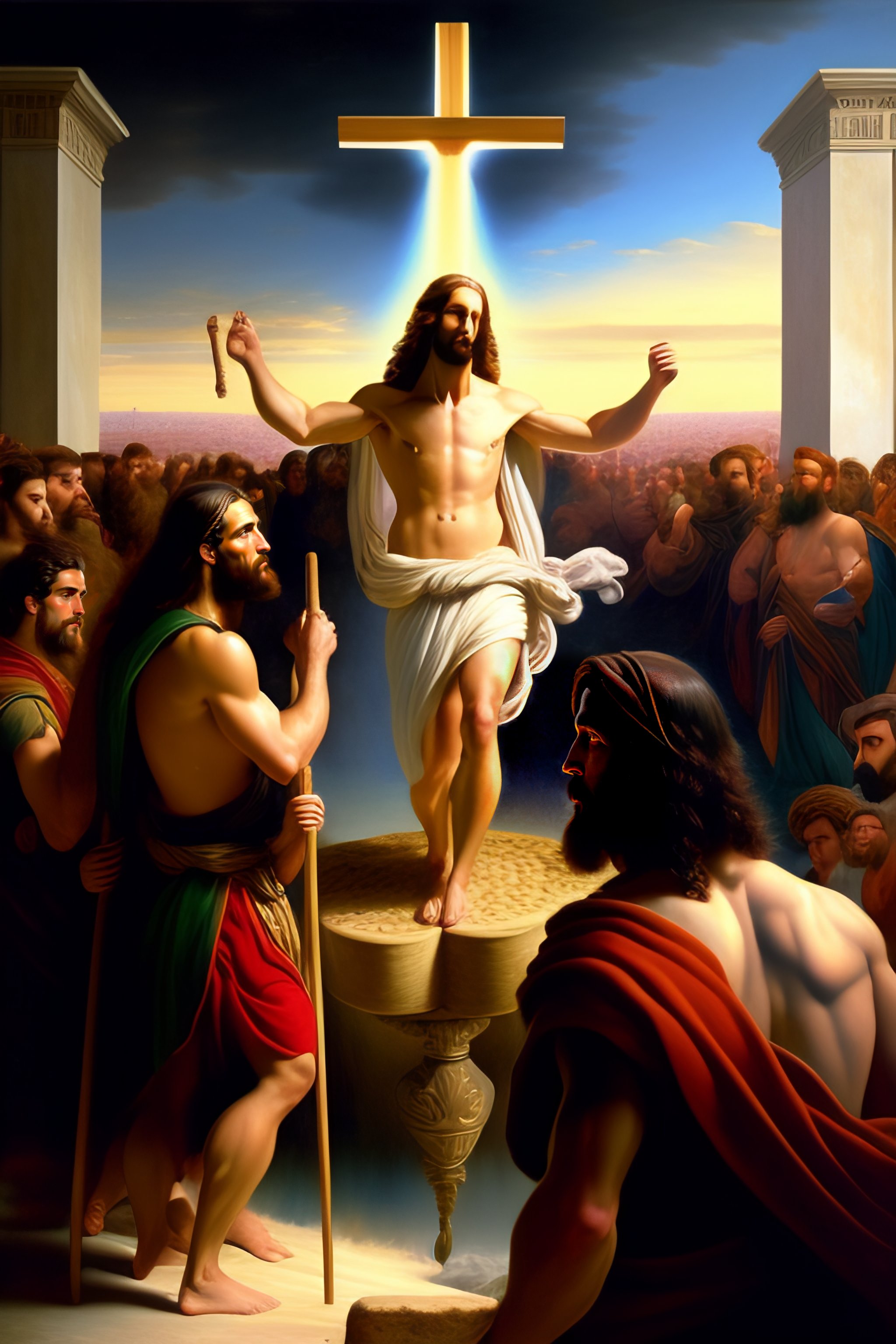 Lexica - Jesus Christ being flogged by the Romans and a strong light ...