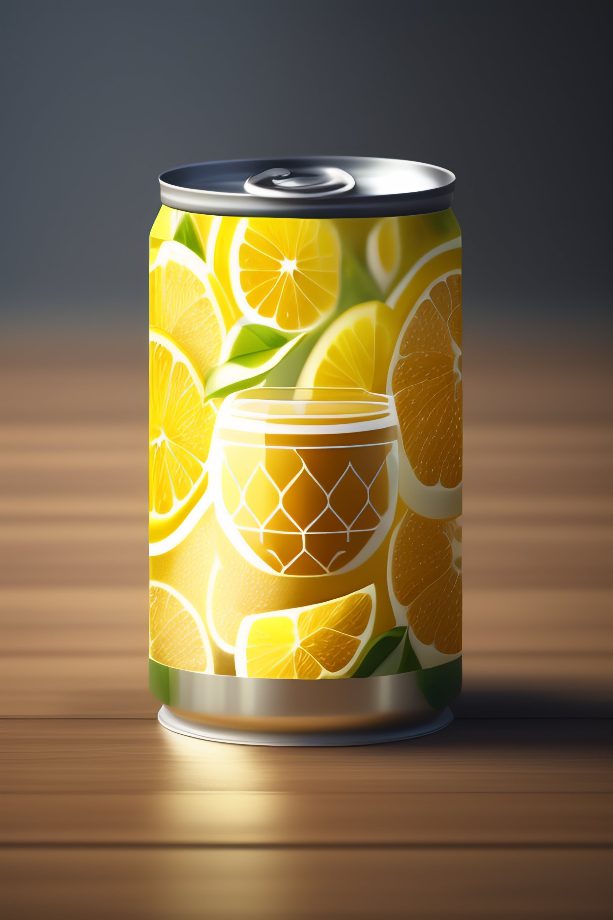 Lexica - Beverage can, drink with lemon, lemon pattern, 8k, realistic ...